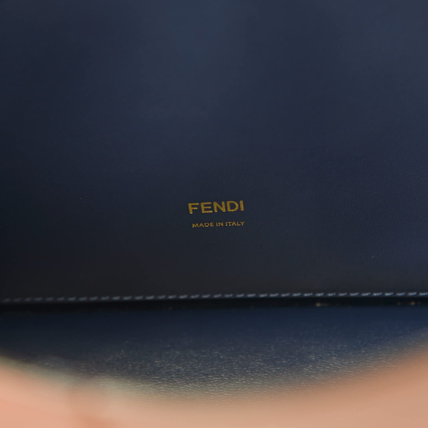 Fendi Kan U Rust Brown Calfskin Leather Large Shoulder Bag 8BT314