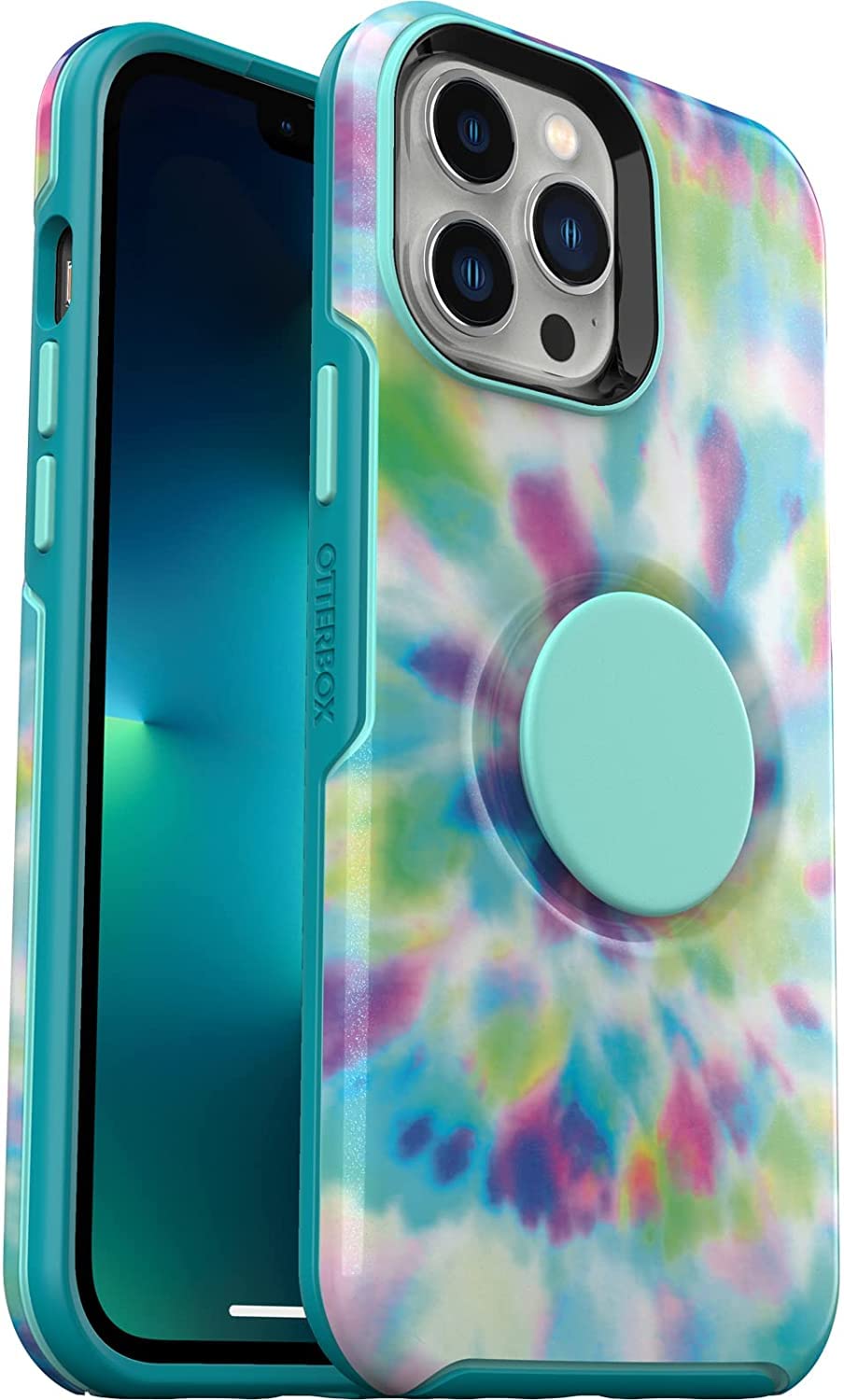 OtterBox iPhone 13 Pro Max & iPhone 12 Pro Max Otter + Pop Symmetry Series Case - Day Trip (Graphic), Integrated PopSockets PopGrip, Slim, Pocket-Friendly, Raised Edges Protect Camera & Screen