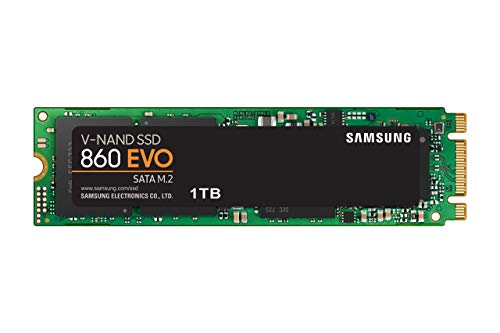 SAMSUNG 860 EVO SSD 1TB - M.2 SATA Internal Solid State Drive with V-NAND Technology (MZ-N6E1T0BW)