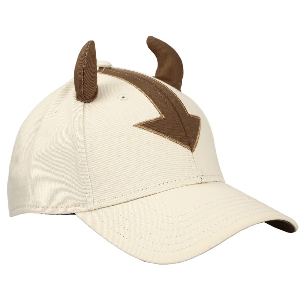 Avatar The Last Airbender Appa Character 3D Big Face Snapback Hat White