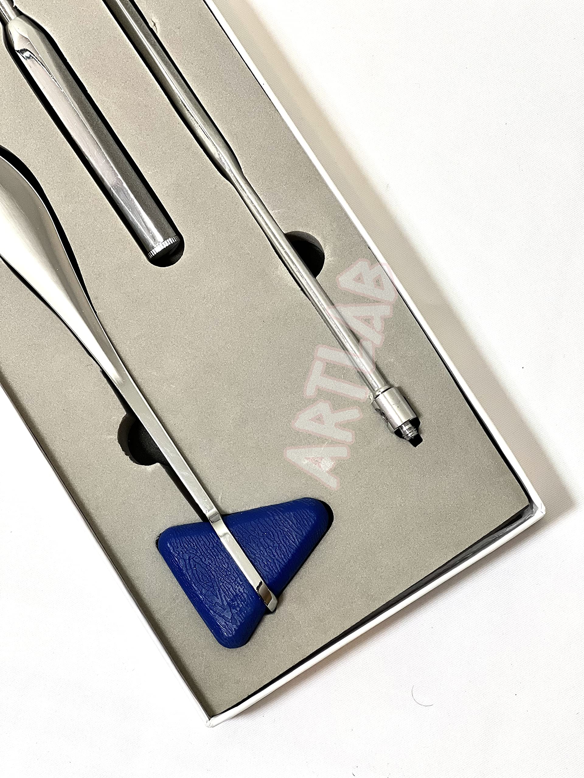 Artlab-Neurological Percussion Set-Reflex Hammer Medical Instrument Set, Includes Pinwheel, Babinski Hammer,Taylor Buck Hammer,Diagnostic Kit for Nurses,EMS,Medical Students (Set of 4 Blue)
