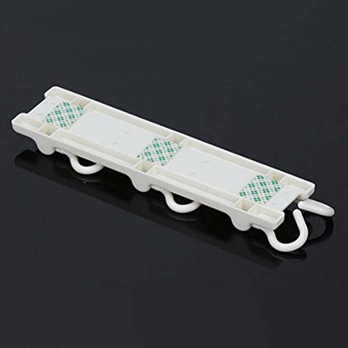 OLIVE US-Towel Hanger Home Kitchen Utensils 6 Hooks Holder Organizer Storage Rack Hanger(White)
