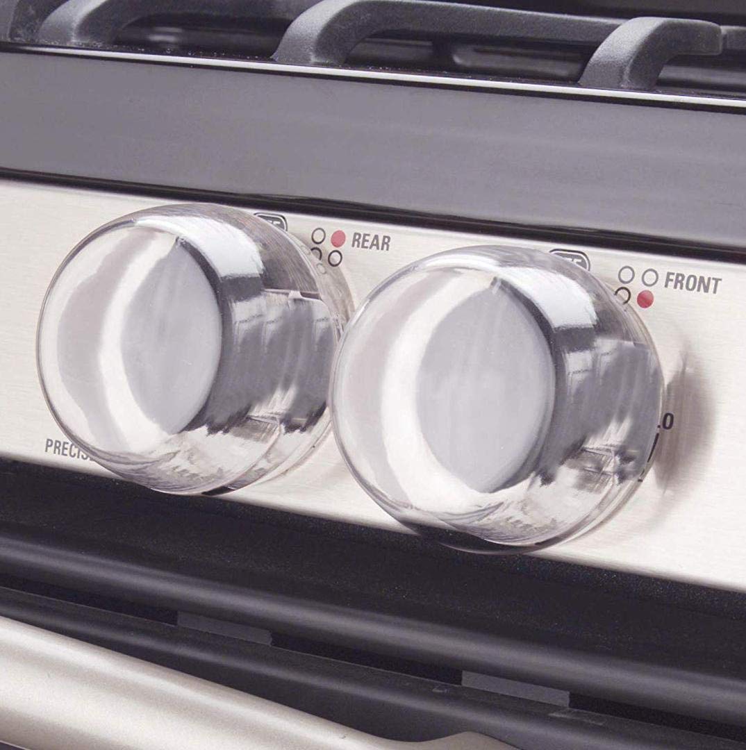 Superior Brands Child Safety Gas Stove Knob Covers Pack of 5 (Clear)