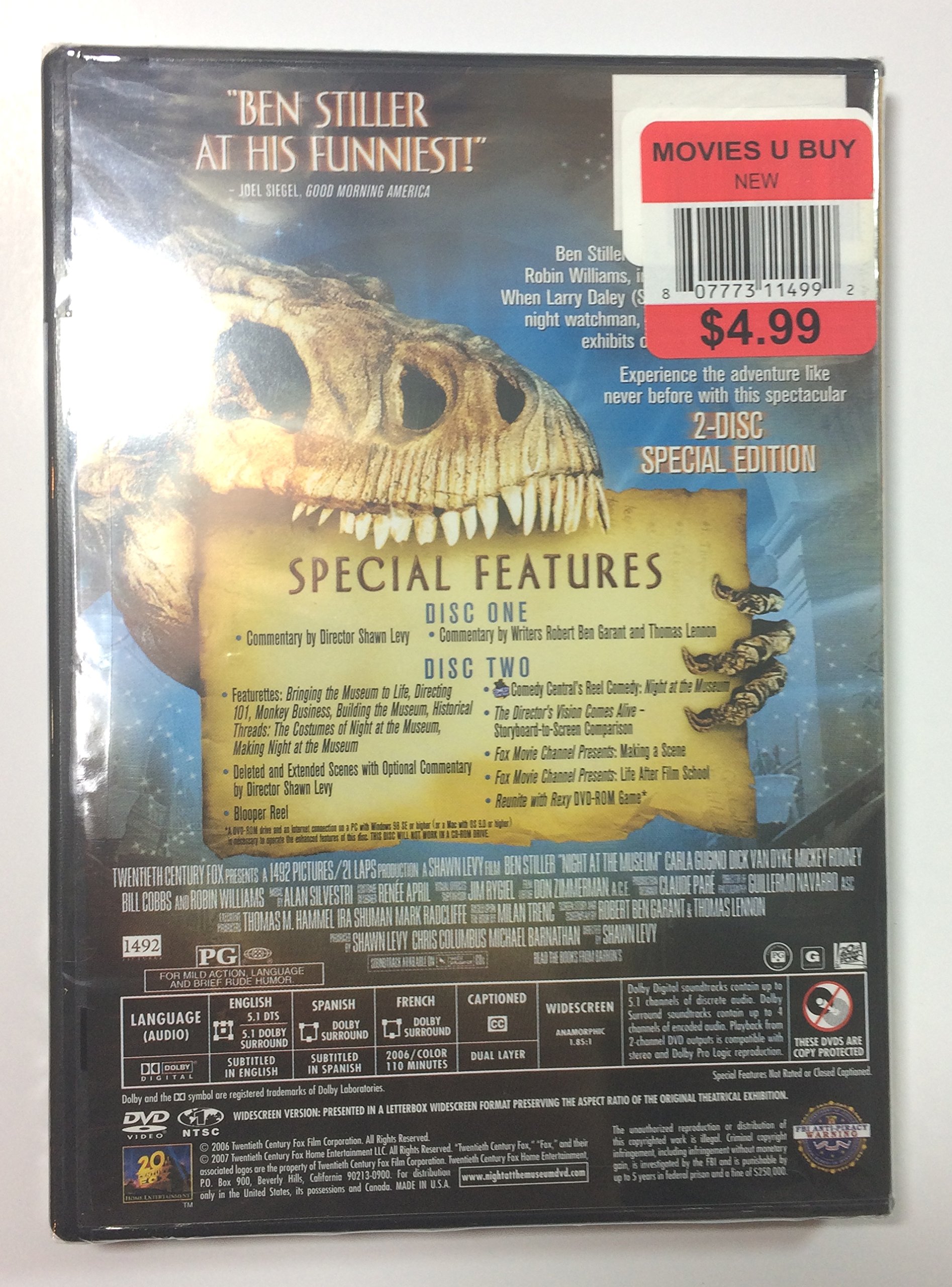 Night At the Museum 2-Disc Specvial Edition DVD