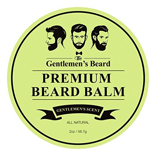 The Gentlemen's Beard Premium Beard Balm - Gentlemen’s Scent - Leave-in Conditioner & Softener - All Natural - Styles, Strengthens, Thickens & Softens Promoting Healthier Beard & Mustache Growth