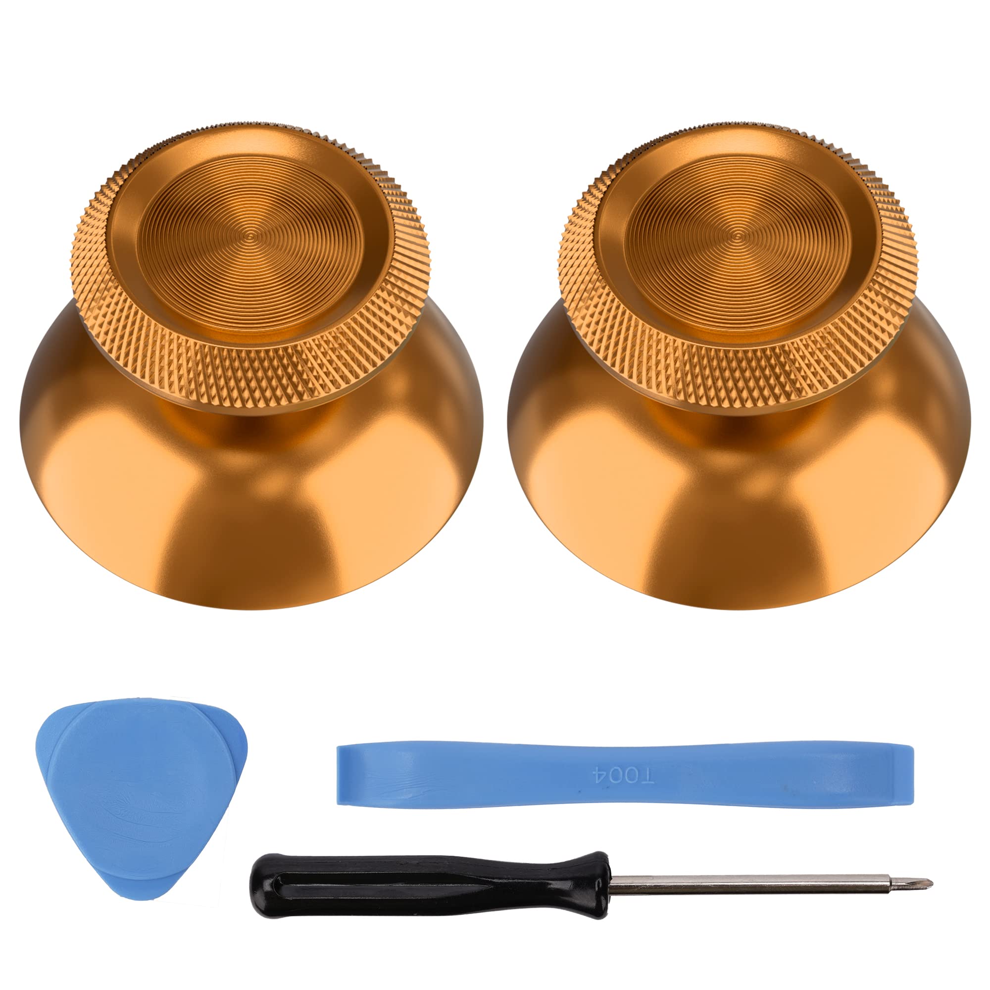 Avericht Metal Thumbsticks for PS5 Controller, Aluminum JoyStick Replacement Kit for Dualsense Controller(Metal Gold)