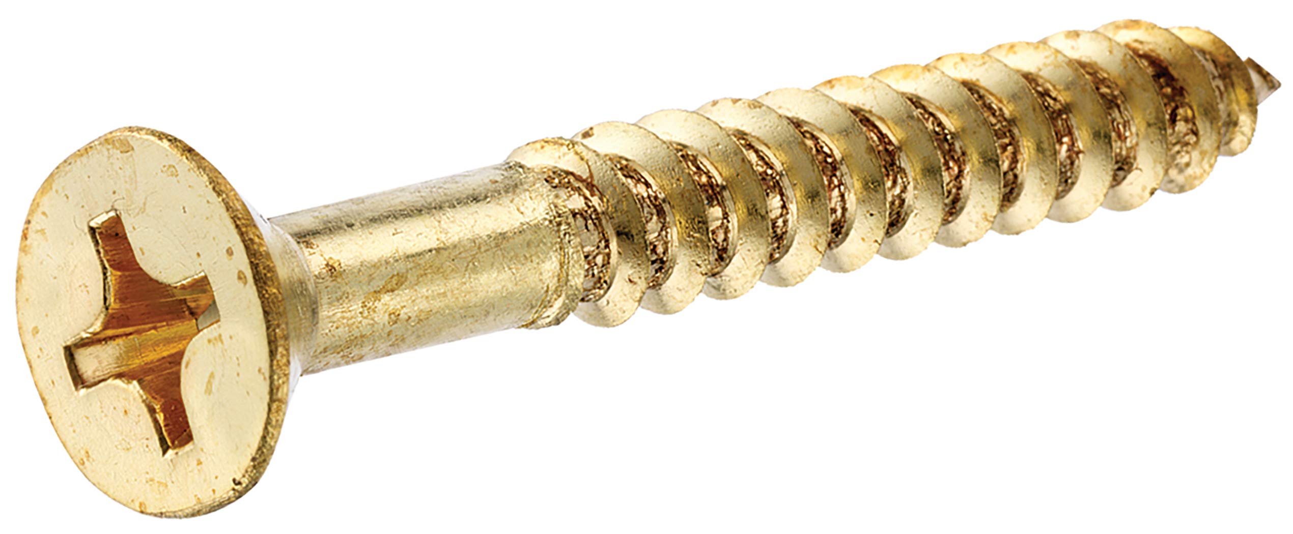 The Hillman Group 41830 Brass Flat Head Phillips Wood Screw, 6 x 3/4-Inch, 100-Pack