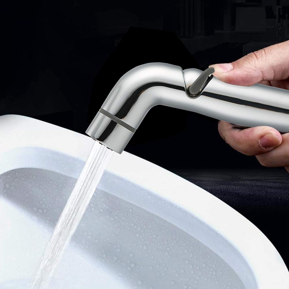 Bidet Sprayer for Toilet ABS Bidet Attachment Handheld Bidet Sprayer Electroplating Handheld Adjustable Toilet Bidet Spray Nozzle Bathroom Accessory