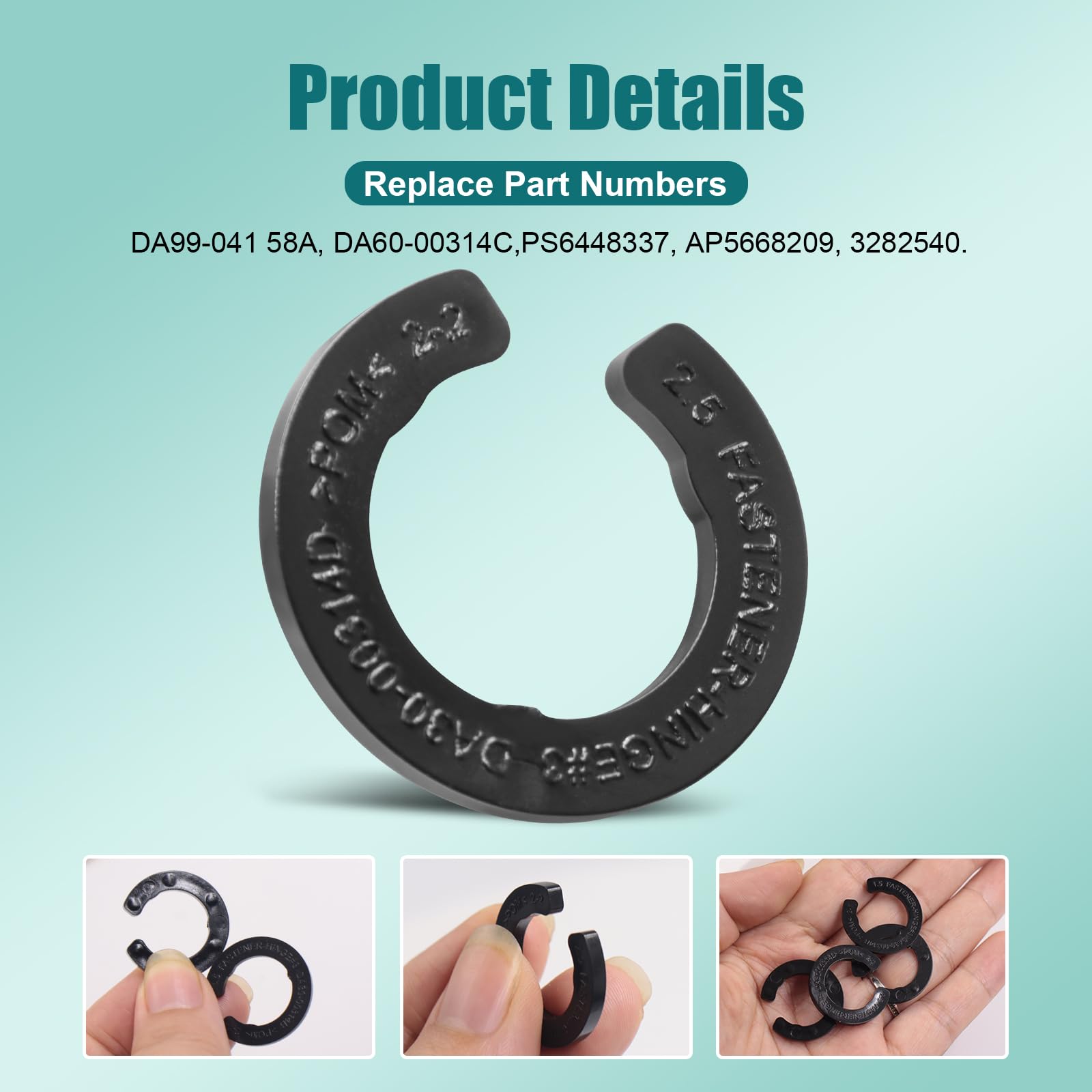 DA99-04158A Refrigerator Door Hinge Shims Height Adjustment for Samsung Refrigerator 3282540, PS6448337, AP5668209, DA99-04158A,DA60-00314C Replacement Parts(4 Pcs)
