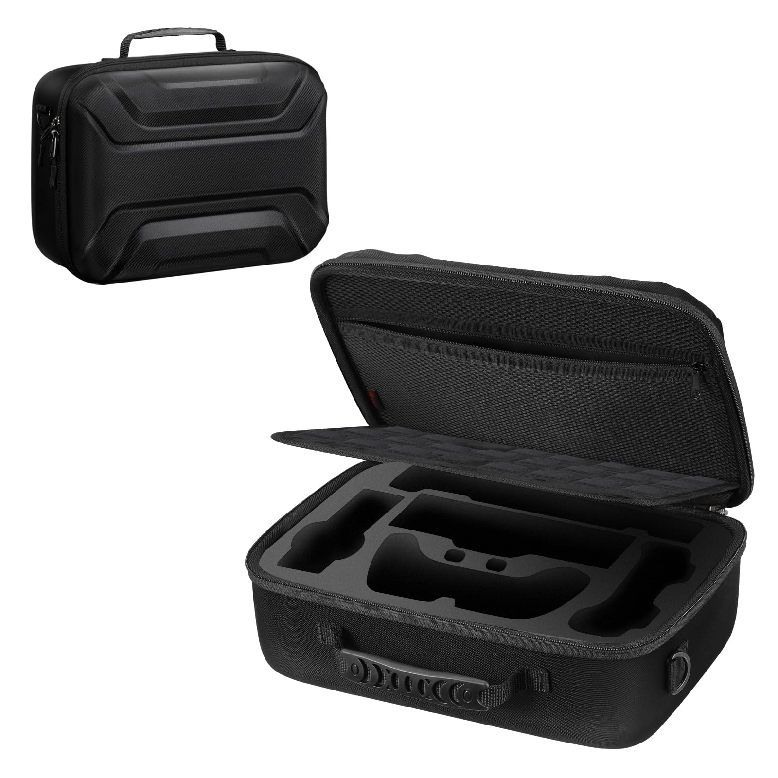 Fintie Carrying Storage Case for Nintendo Switch OLED Model 2021/ Switch 2017, Portable Travel All Protective Hard Messenger Bag Soft Lining for Switch Console Pro Controller & Accessories (Black)