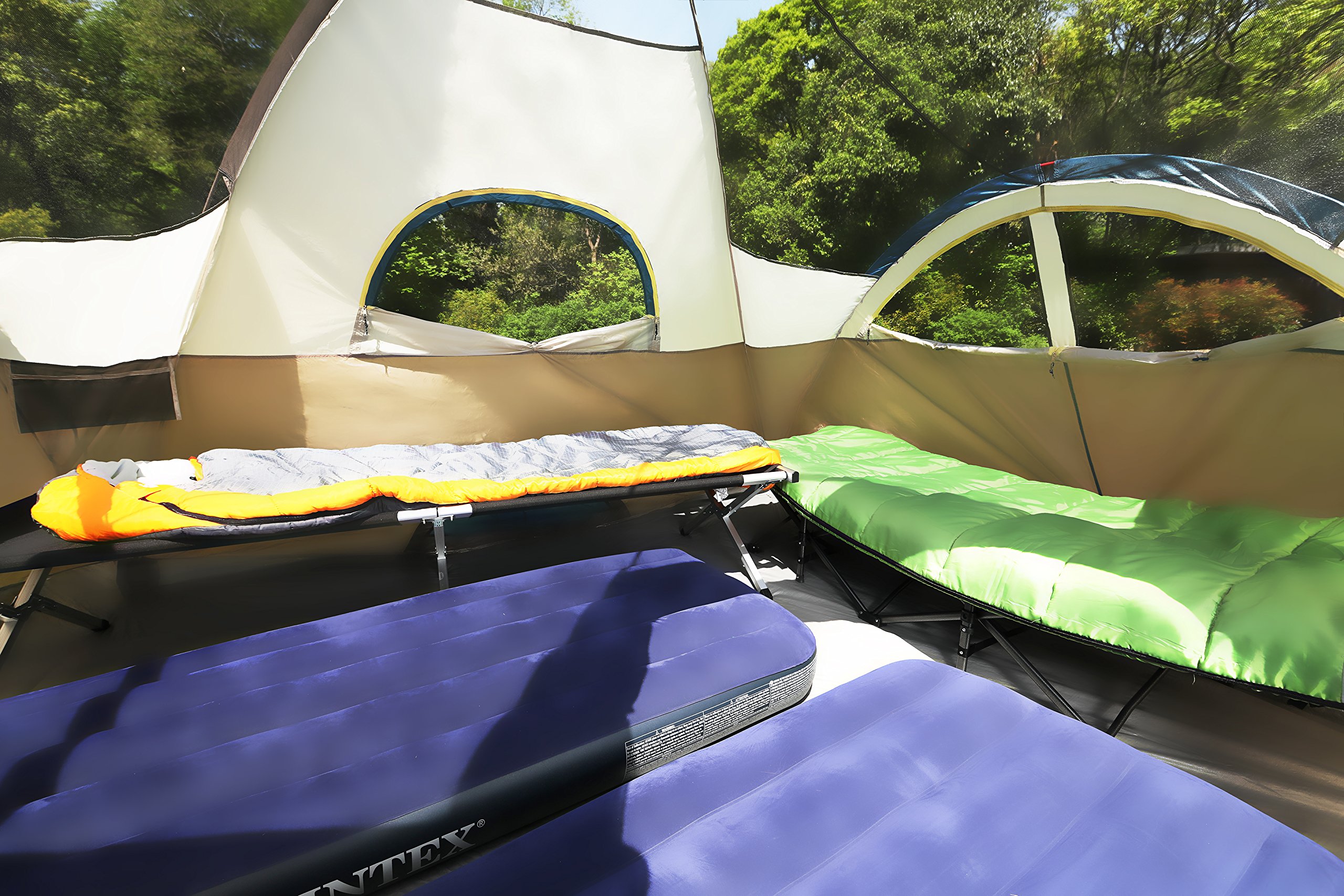 ALPHA CAMP Dome Family Tent Camping Tent 6 Person - Blue 14' x 10'