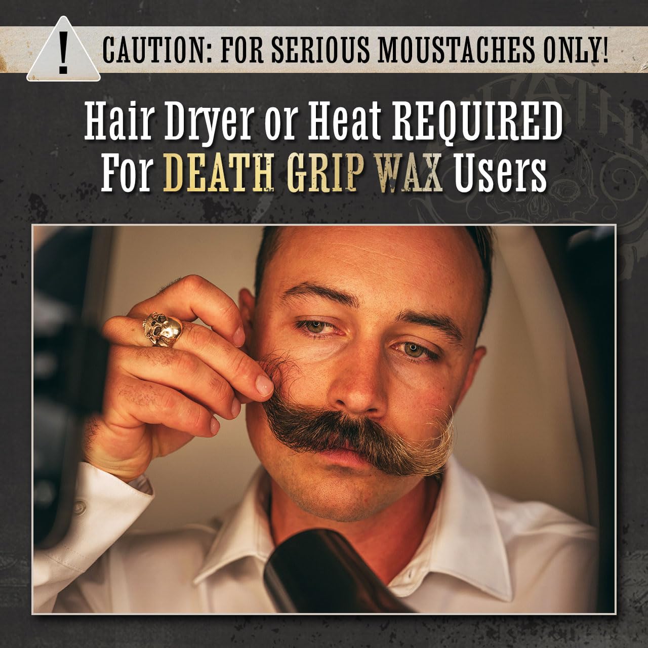 THE VINTAGE GROOMING CO. Mustache Wax Death Grip Extra Strong Hold Moustache Wax