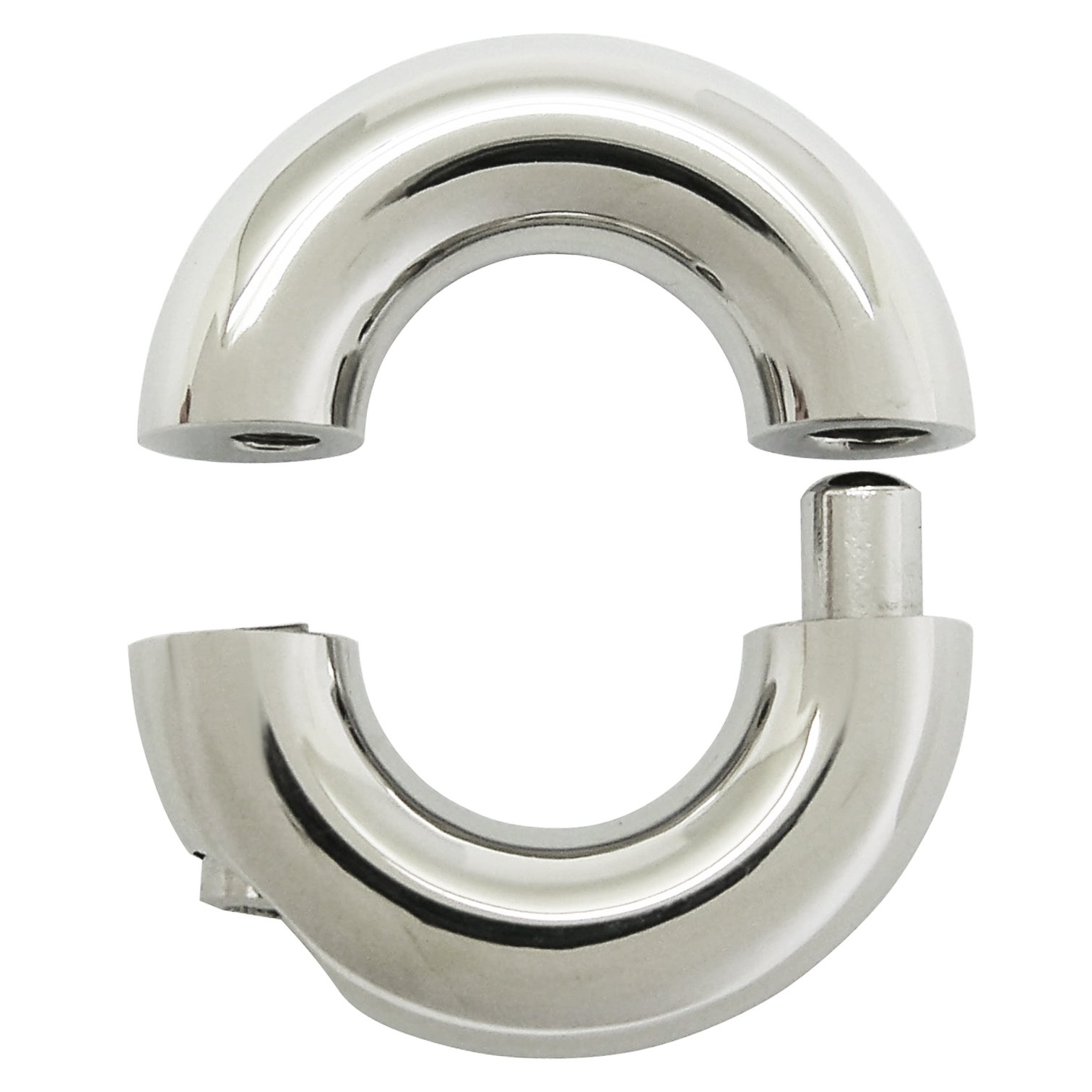 ACECHANNEL 316L stainless steel body genital piercing segment rings (8mm x 12mm)