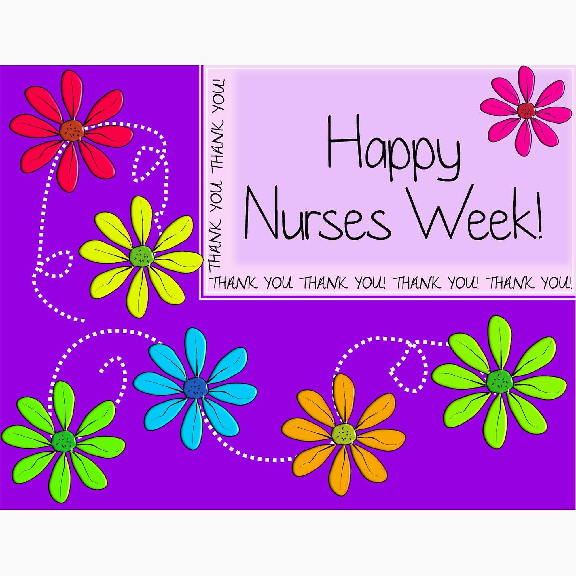 CafePress Happy Nurses Week Greeting Card (20-pack), Note Card with Blank Inside, Birthday Card Glossy