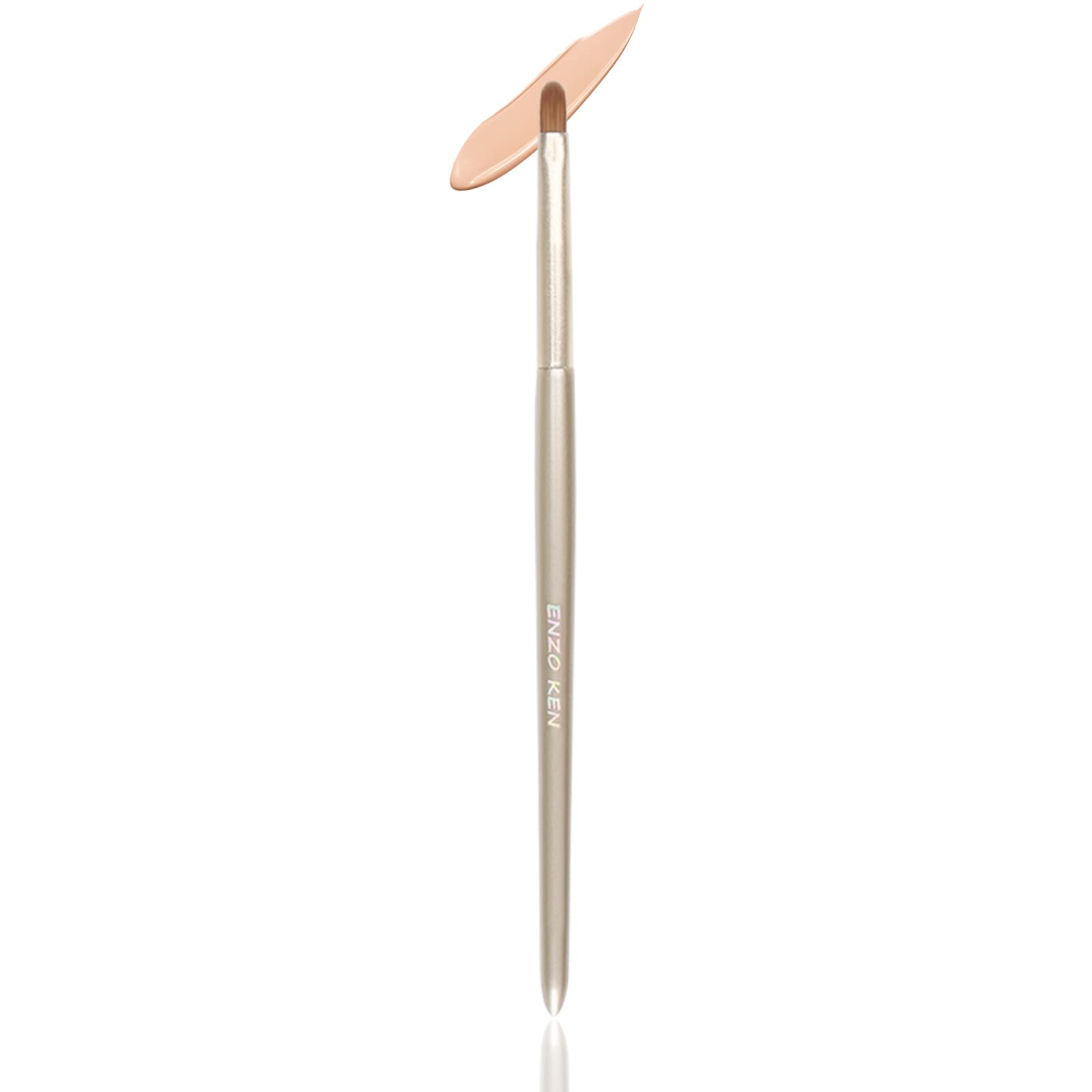 ENZO KEN Thin Lip Brush, Mini Flat Concealer Brush Under Eye, Small Lip Makeup Brush for Lip Stick, Liquid Lipstick, Liquid Blush, Lipgloss, Lip Plumper, Lip Plumping Lip Gloss, Spots, Mature Skin.