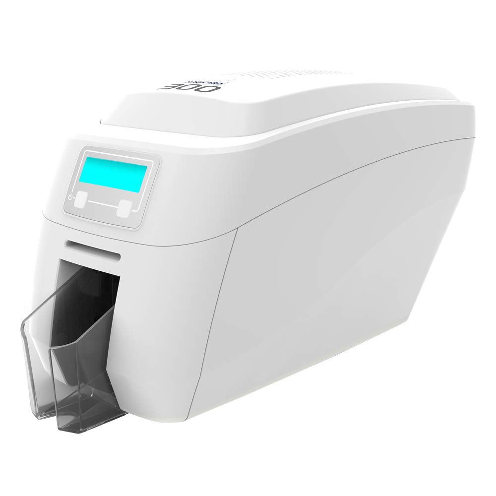AlphaCard Magicard 300 ID Card Printer System w/ 300 Print YMCKO Ribbon, 300 Premium PVC Cards ID Suite Software (PC) (Single Sided, PVC Cards w/Mag Strip)