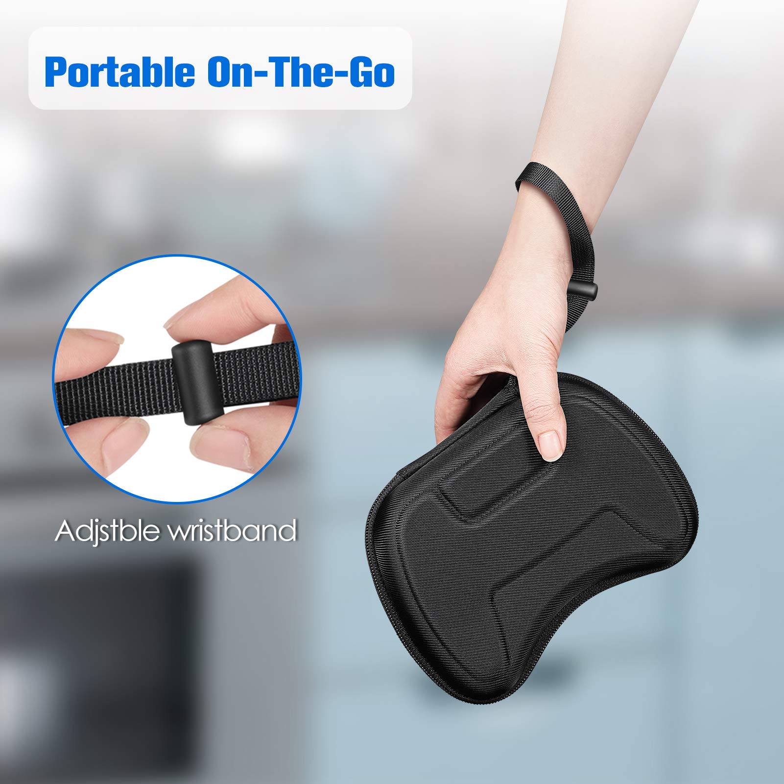 Fintie Carrying Case for Nintendo Switch/Switch OLED Model Pro Controller/Sony-PS5 Wireless Controller - [Shockproof] Hard Shell Protective Cover Travel Bag with Inner Pocket, Black