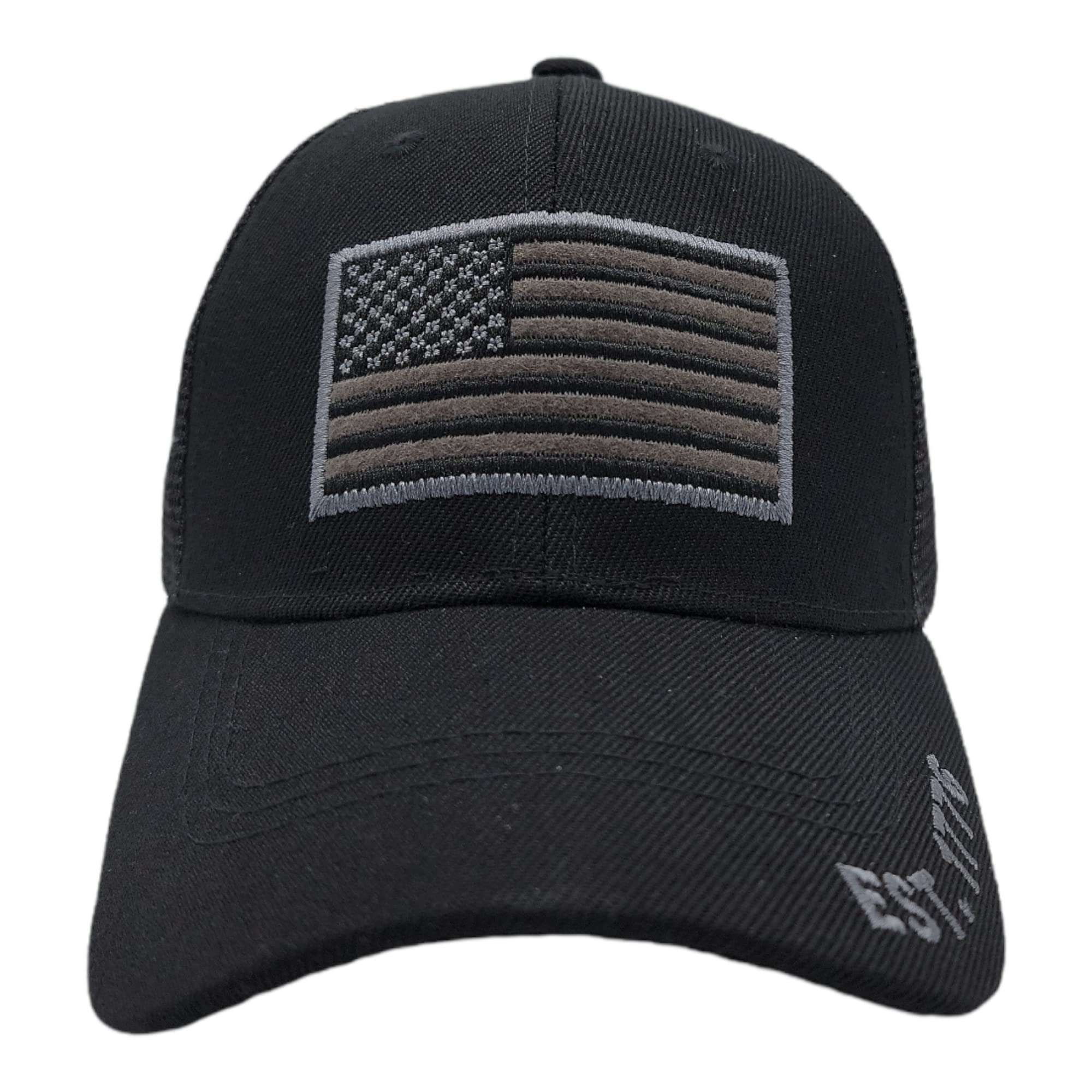 Altis Apparel American USA Flag EST 1776 Hat - Cool Mesh Lightweight Trucker Cap (Khaki)