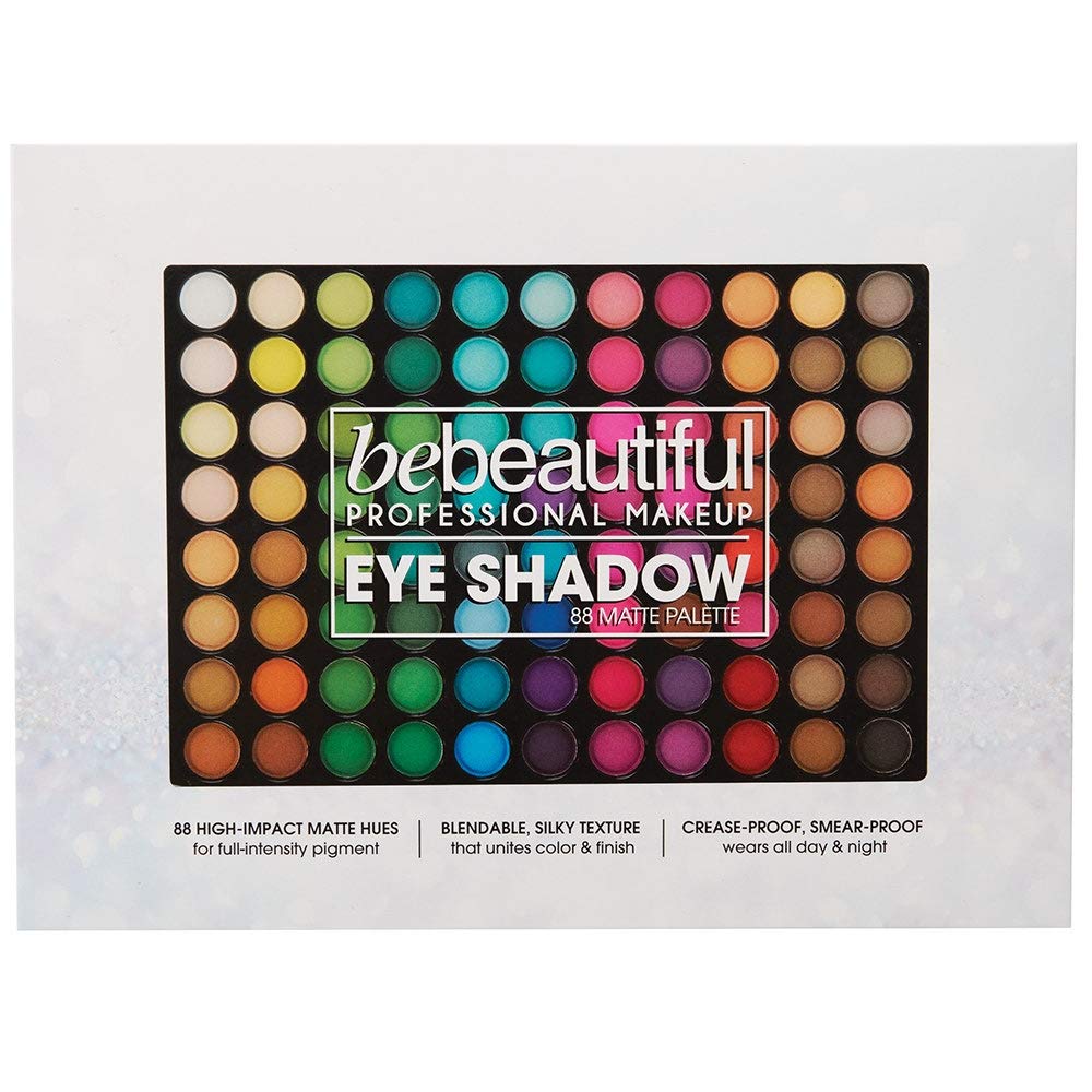 ForPro Professional Collection Bebeautiful Professional Makeup Eyeshadow with Applicators, 88-Color Palette, Warm