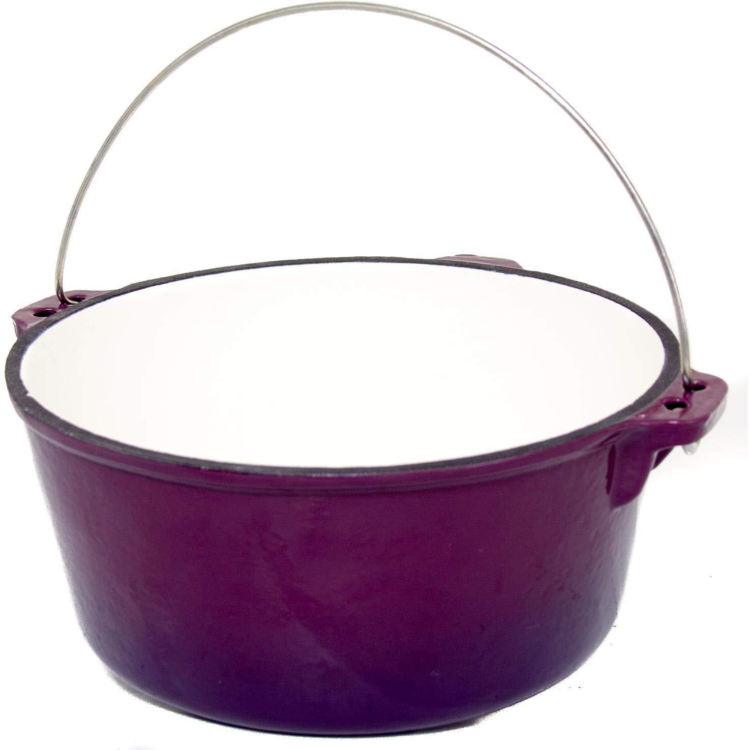 Cajun Classic 16-Quart Enamel Cast Iron Dutch Oven - Purple & Gold - GL10490PG