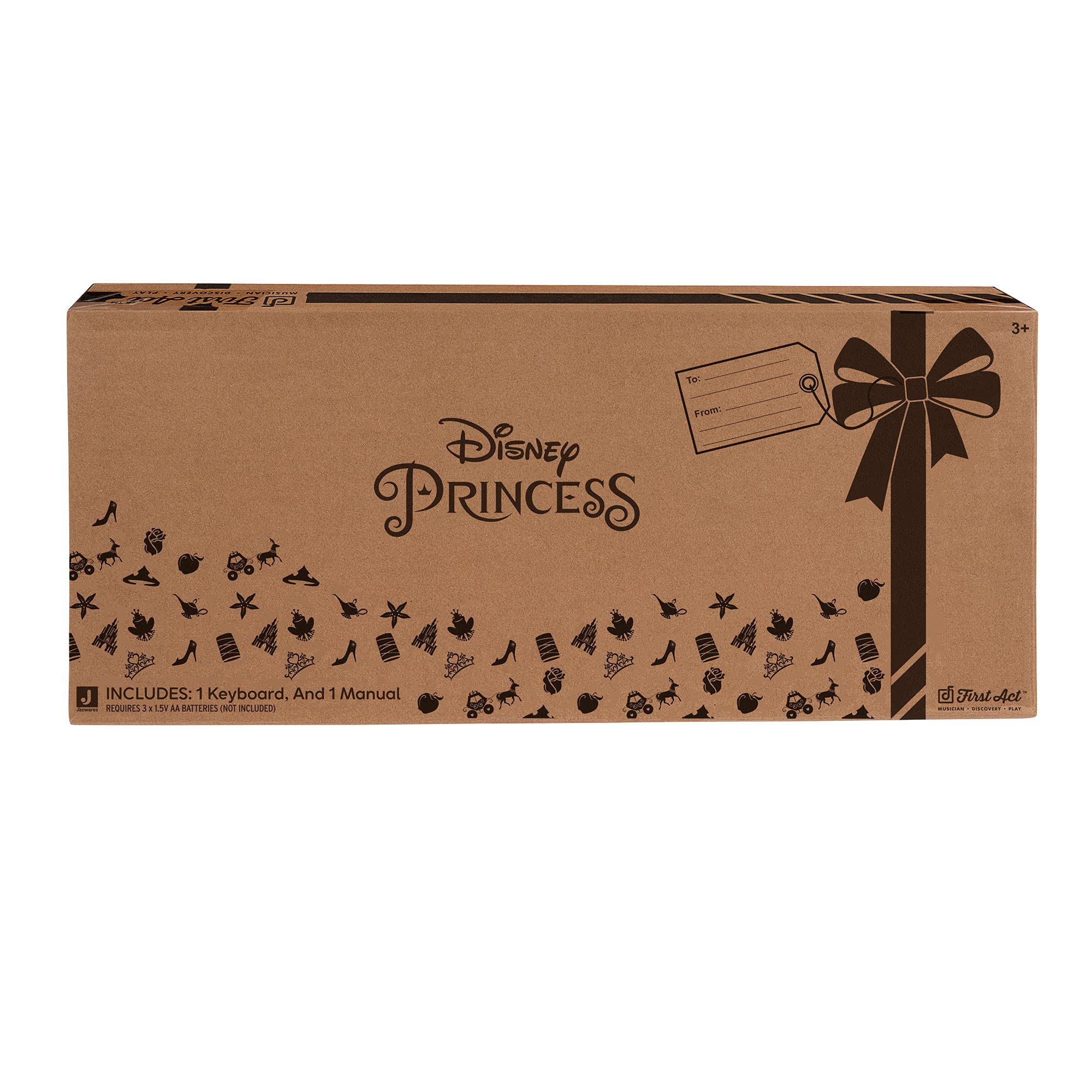 First Act Discovery Disney Princess Electronic Keyboard, 22 Inch - 37 Keys – Make Real Music, Sized for Kids - Record, Playback, Volume Control - Musical Instruments for Toddlers and Kids