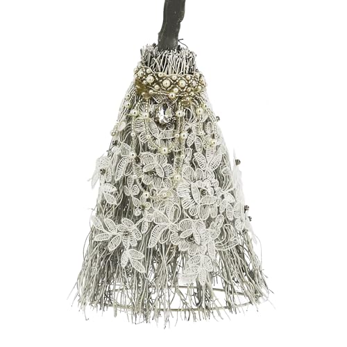 Ashland 18" White Lace Wall Broom Halloween Home Decor