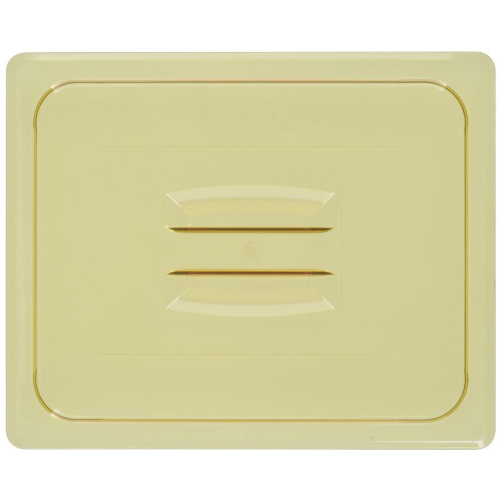 Cambro 20HPCH150 Amber Half Size H-Pan Cover with Handle