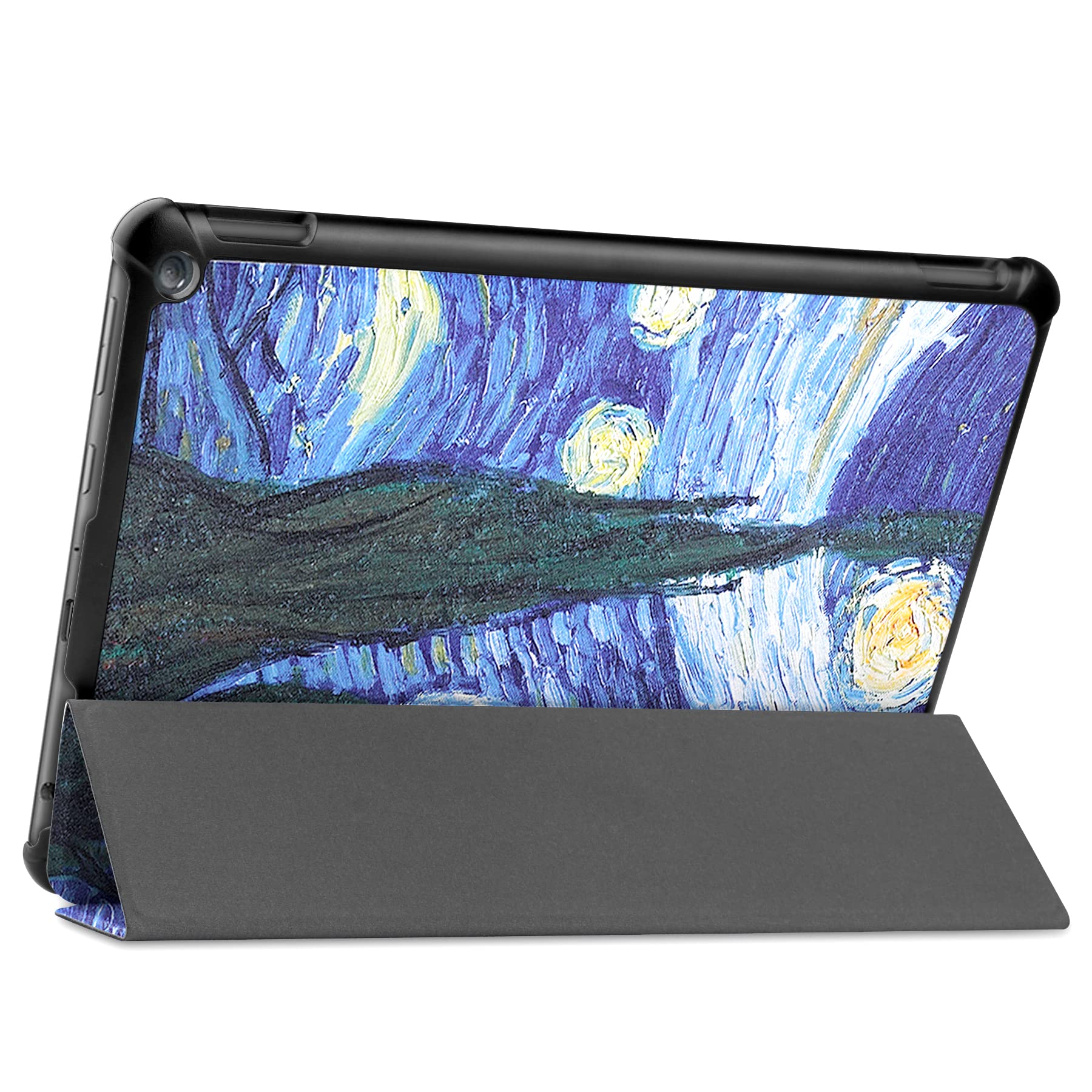 Boskin for Kindle Fire HD 10 case/HD 10 Plus case 2021 Released 11th Generation,PU Leather Smart Cover with Auto Wake/Sleep (Starry)