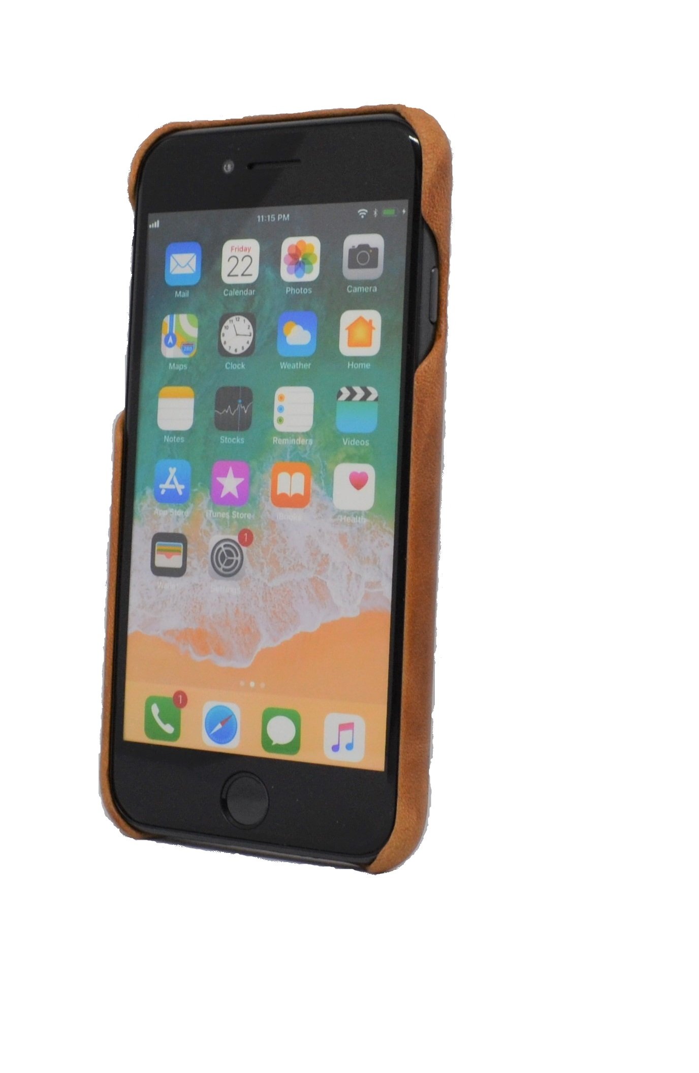 Porter Riley - Leather Case for iPhone SE 2022/20 and iPhone 8 / iPhone 7. Premium Genuine Leather Slimline Back Case (Tan)