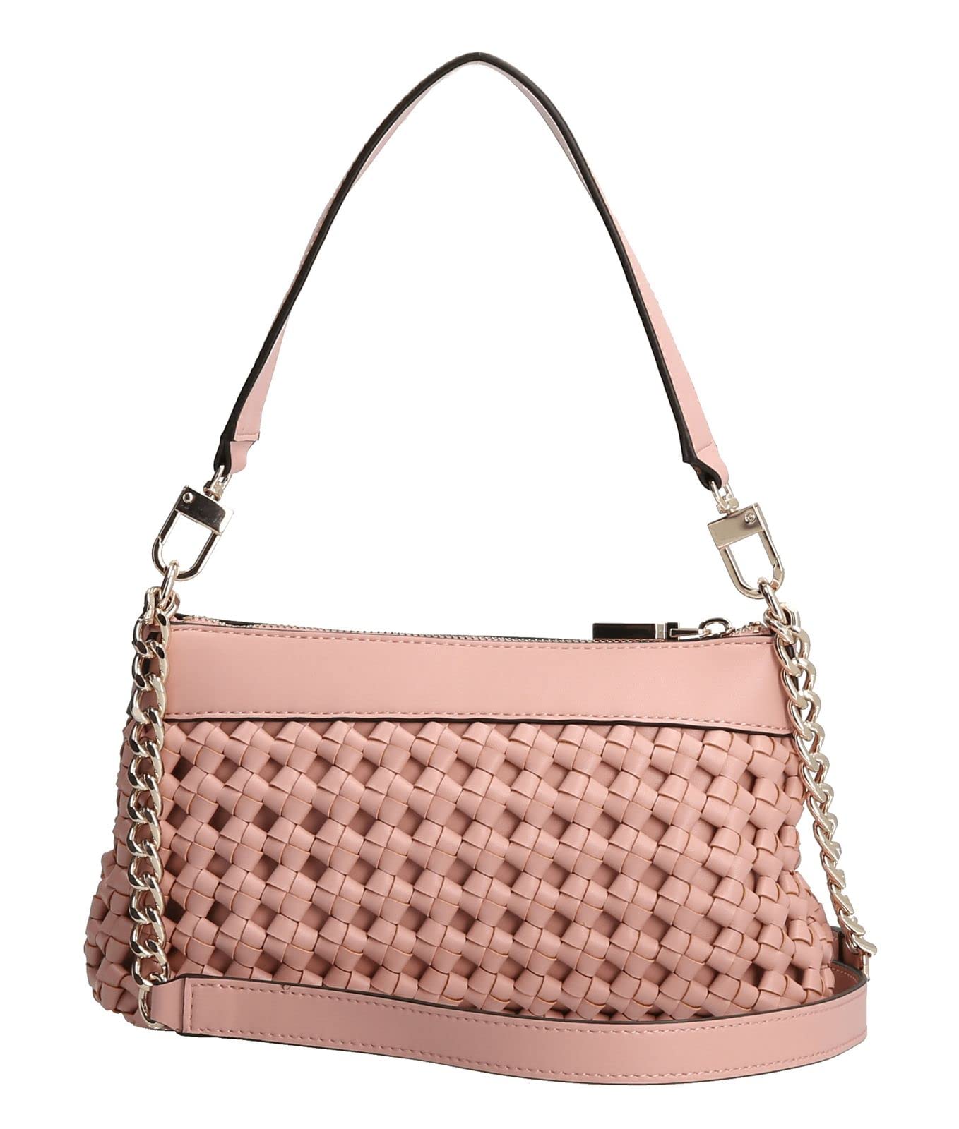 GUESS Sicilia Top Zip Shoulder Bag Pink One Size