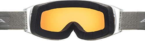 ALPINA Mirrored, Constrast-Enhancing & Anti-fog OTG Ski & Snowboard Goggles For Men & Women, DOUBLE JACK Q-LITE, white matt, one size