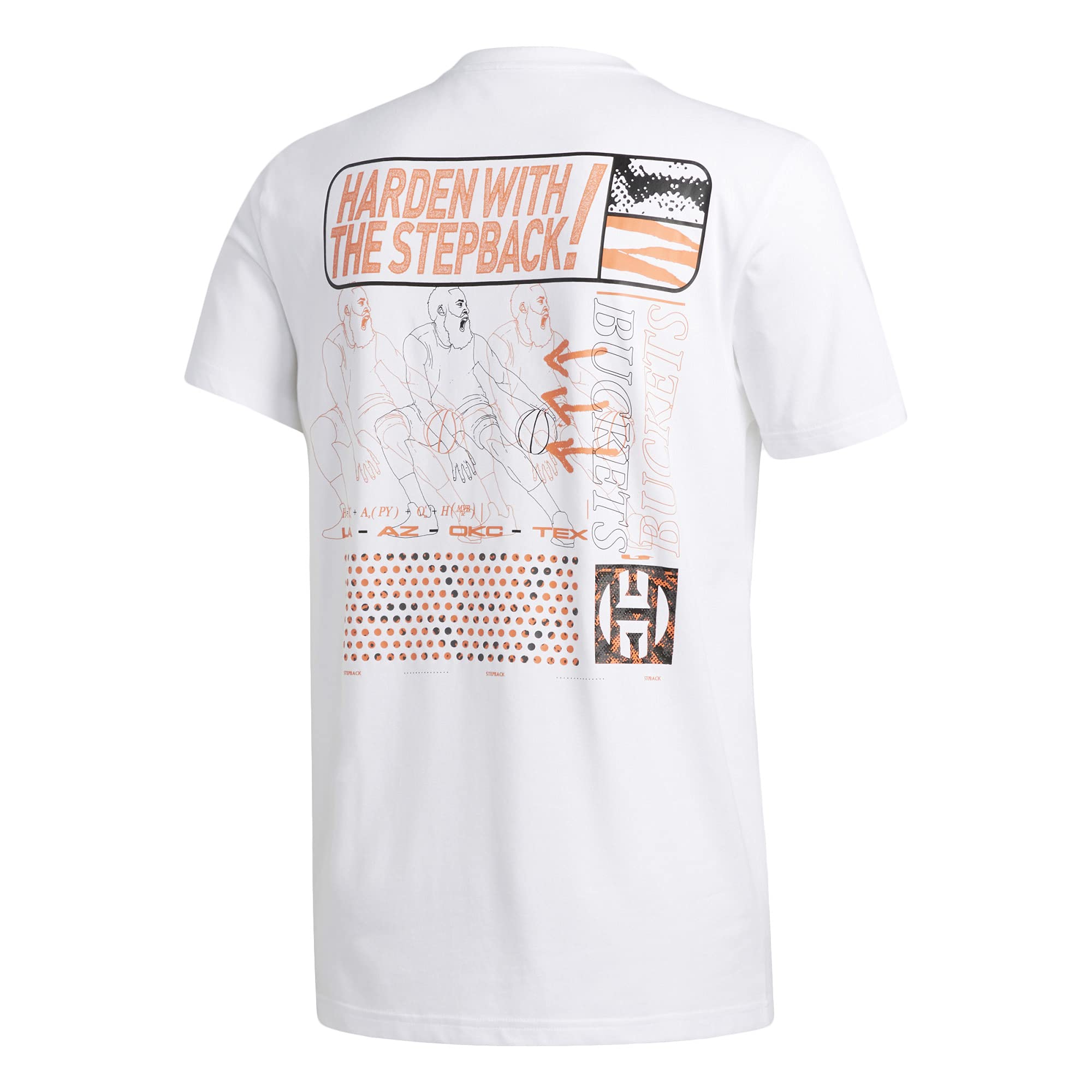 adidas Men's Harden Stepback White Large