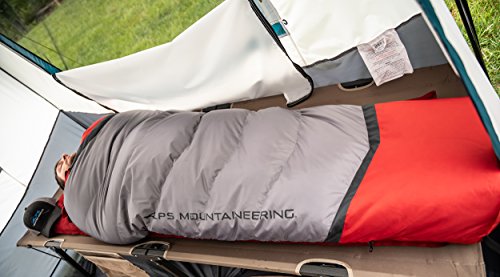 ALPS Mountaineering Zenith +30° Mummy Sleeping Bag, Regular - Gray/Red
