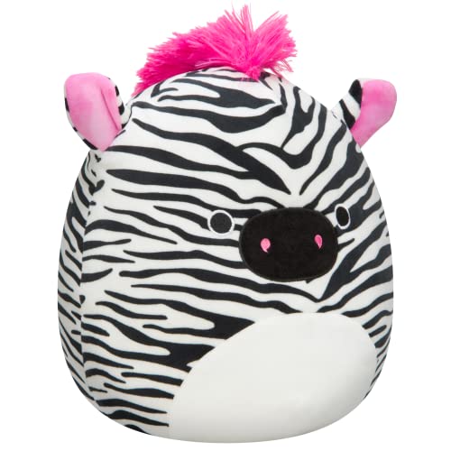Squishmallows Original 12-Inch Tracey Zebra with Pink Mane - Medium-Sized Ultrasoft Official Jazwares Plush
