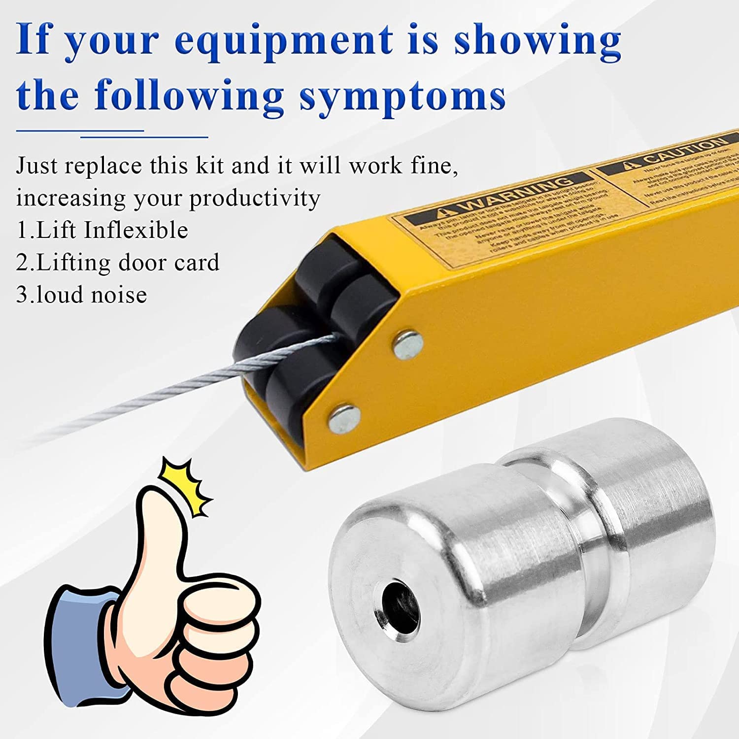 Aluminum Rollers Pins Washers Rings GL1 GMNR925 Compatible with Trailer Tailgate Lift Replacement Kit Fit for Trailer Tailgate, Easy Lift Gate etc Lift Assist Parts-2pck