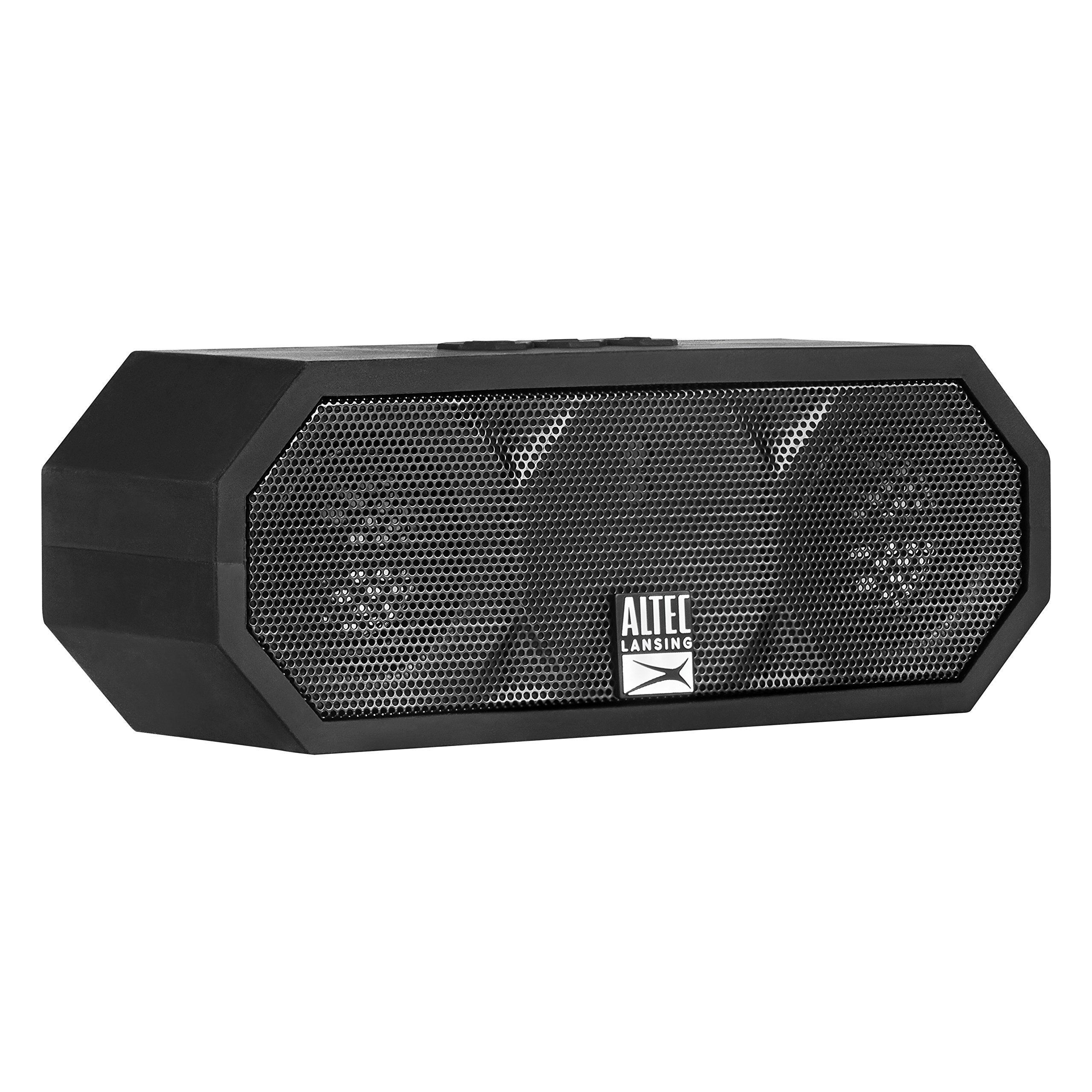 Altec Lansing IMW457-BLK Jacket H2O 2 Bluetooth Speaker, IP67 Waterproof, Black & Mini H2O - Wireless, Bluetooth, Waterproof Speaker, Floating, IP67, 6-Hour Battery, (Black)