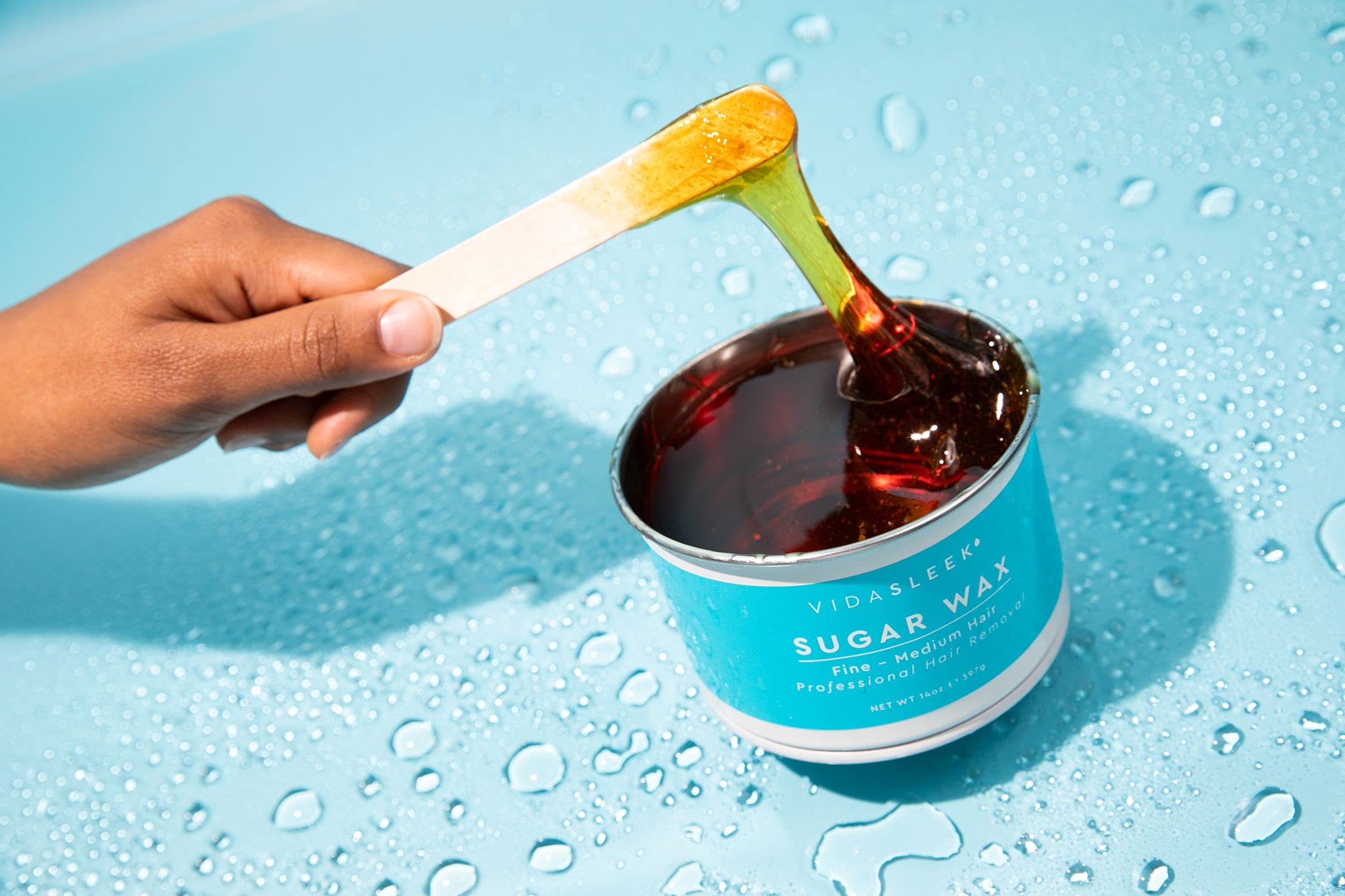 Full Body Hair Removal Sugar Wax For Fine to Medium Hairs - All Natural - Professional Size 14 oz. Tin