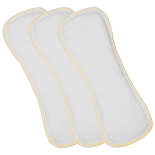 Best Bottom Stay Dry Cloth Diaper Inserts | 7 Layer Cloth Diaper Liners with Snaps | Heavy Absorbency Machine Washable Cloth Diapers for Babies from Birth - 45 Lbs. (3 Pack, X-Large)
