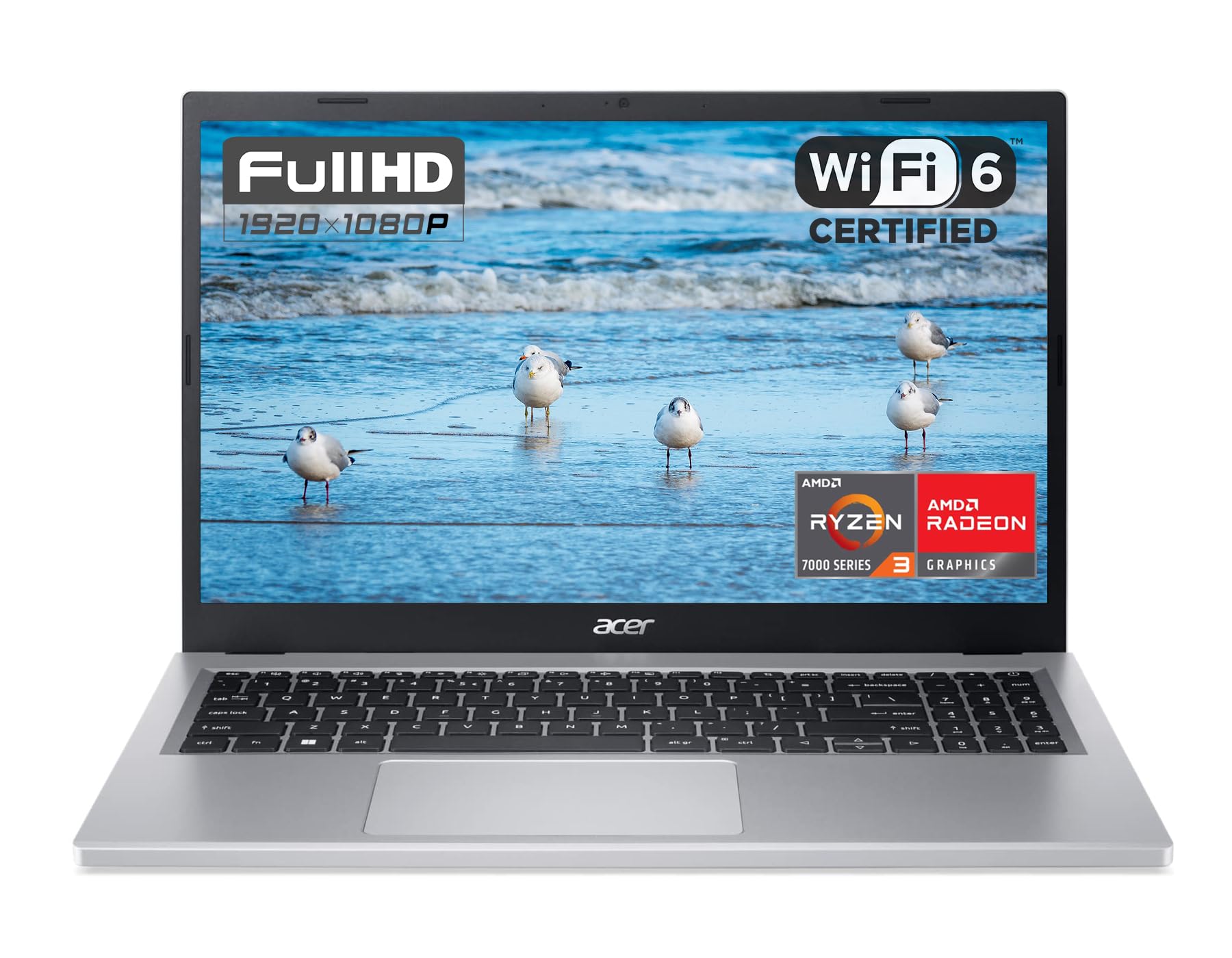 acer Aspire Thin and Light Laptop 2023 Newest, 15.6" Full HD Display, AMD Ryzen 3 7320U 4-Core Processor, 8GB LPDDR5, 1TB SSD, Long Battery Life, WiFi 6, HDMI, Type-A&C, Windows 11 Home, GM Mousepad