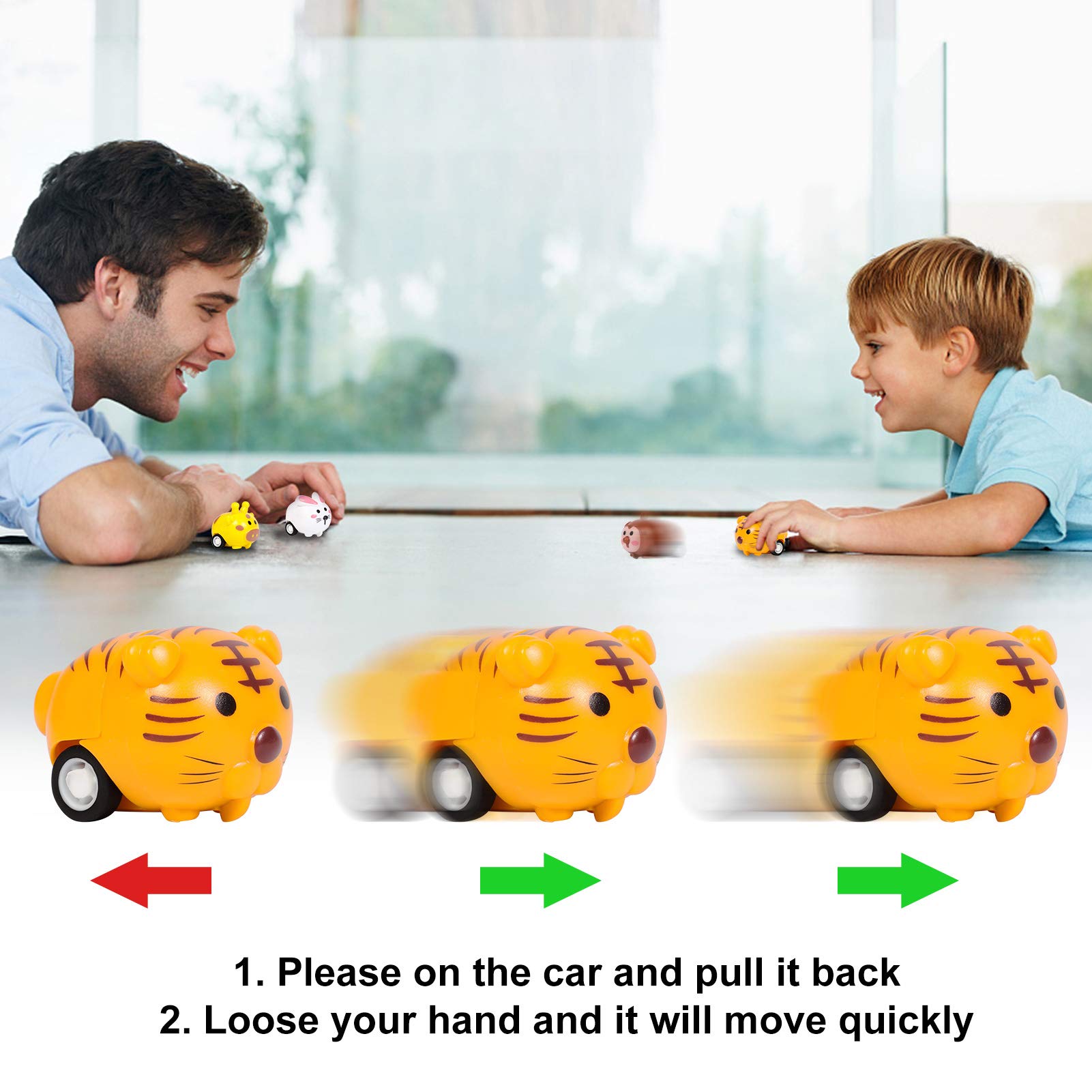 Evoio 12 Pack Easter Eggs Prefilled with Pull Back Cars, Mini Little Vehicles Car Toys for Easter Party Favors, Easter Basket Stuffers, Easter Egg Pinata Fillers, Goodie Bags Fillers, Classroom Prizes