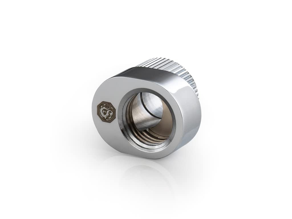 Bitspower G1/4" Rotary Offset Fitting, 5mm, Glorious Silver, 2-Pack