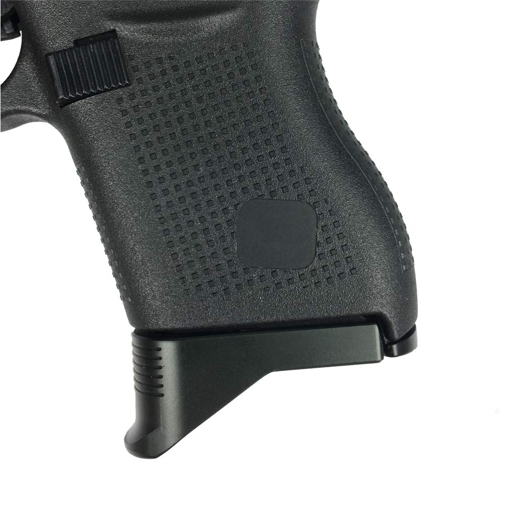 Aluminum Finger Extension Grip Floor Base Plate Extended for Glock 43 G43 9mm - Skull