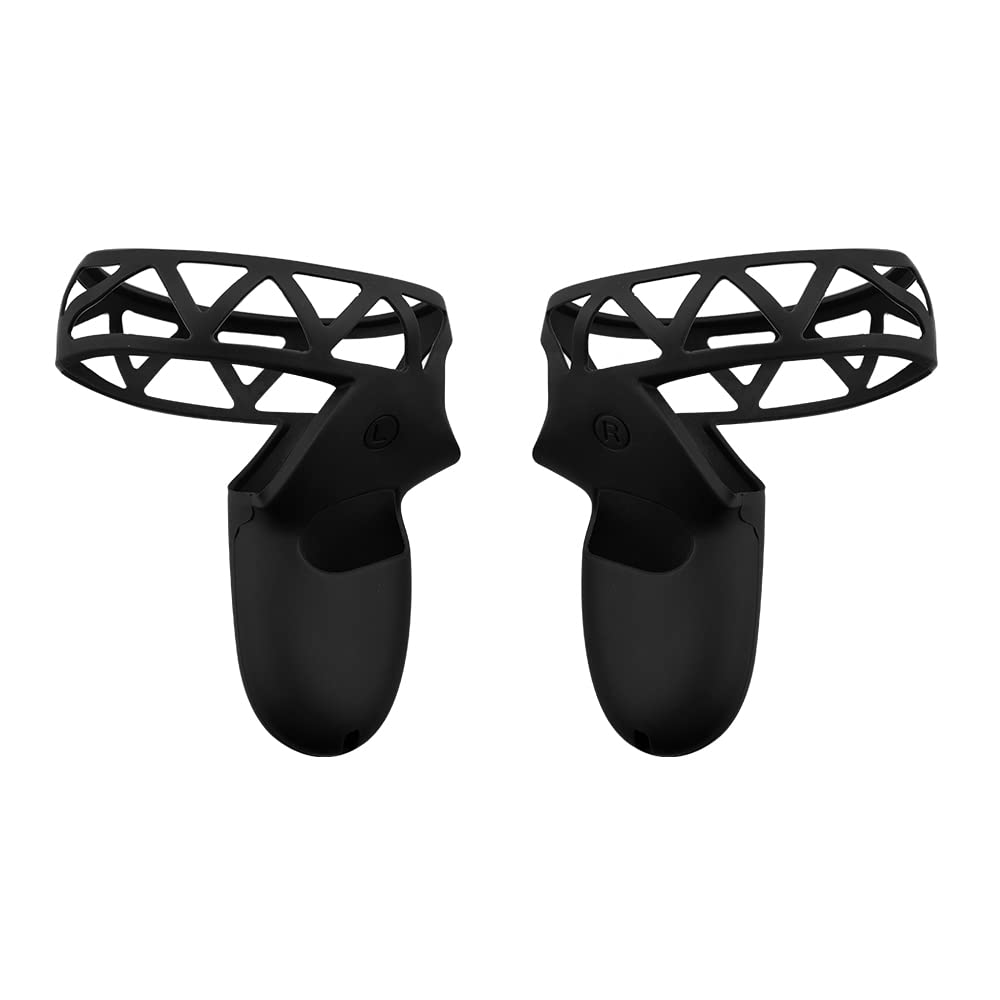 Alin-Z Silicone Protective Cover for Oculus Quest 2 VR Touch Controller Handle Grip Cover Skin for Oculus Quest 2 VR Accessories (Color : Black)