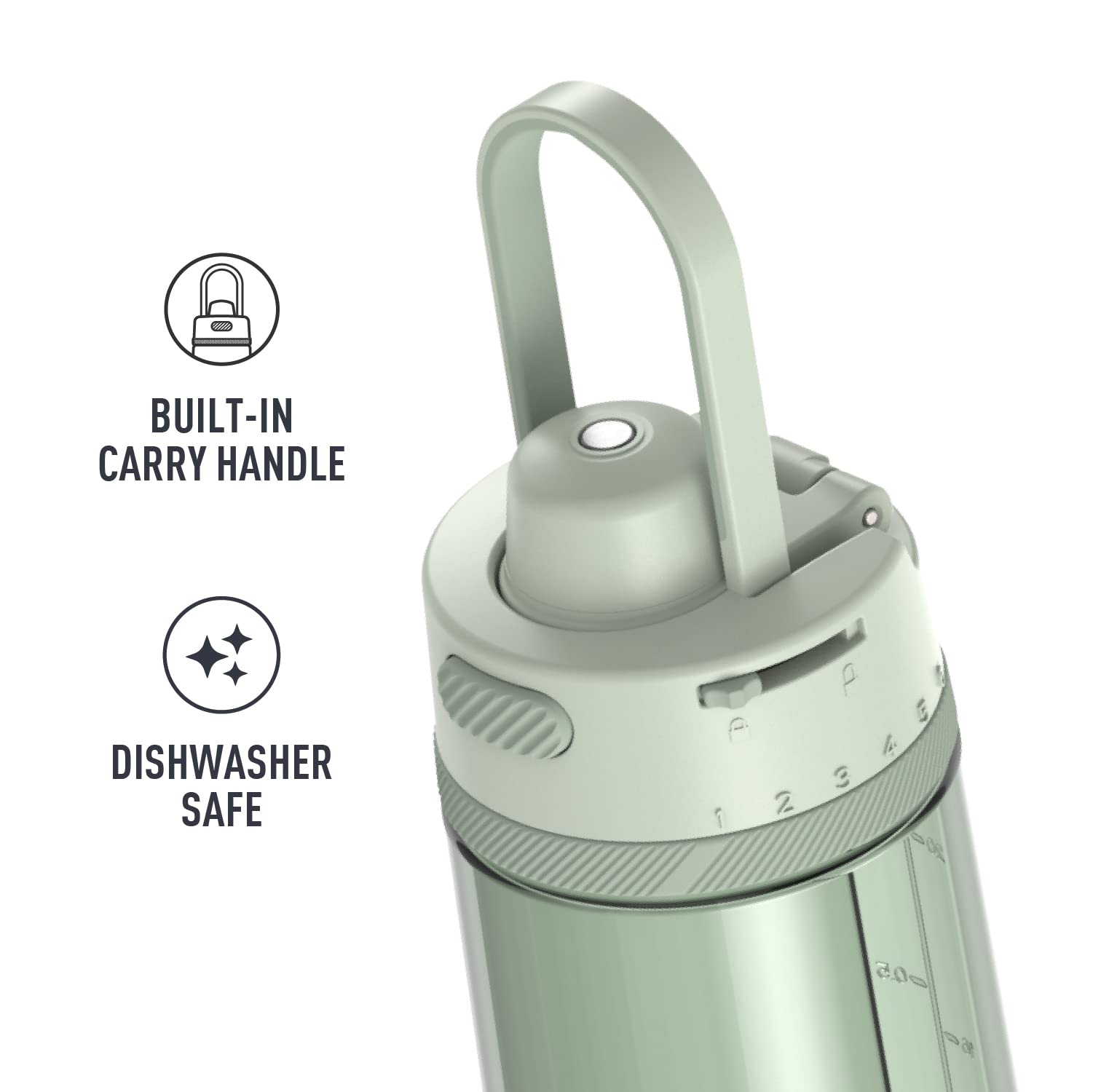 ALTA SERIES BY THERMOS Hydration Bottle with Spout 40 Ounce, Matcha Green