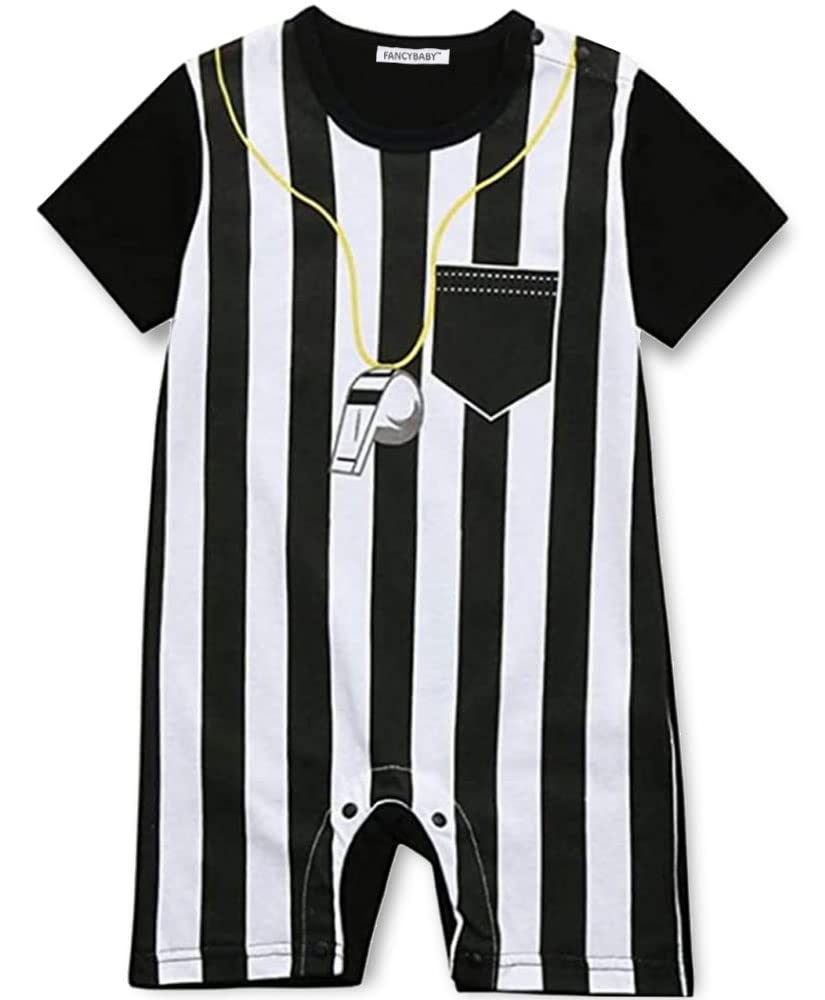 FANCYBABY Baby Toddler Referee Baseball Romper Shirt Outfit (9 to 12 Months, Referee)