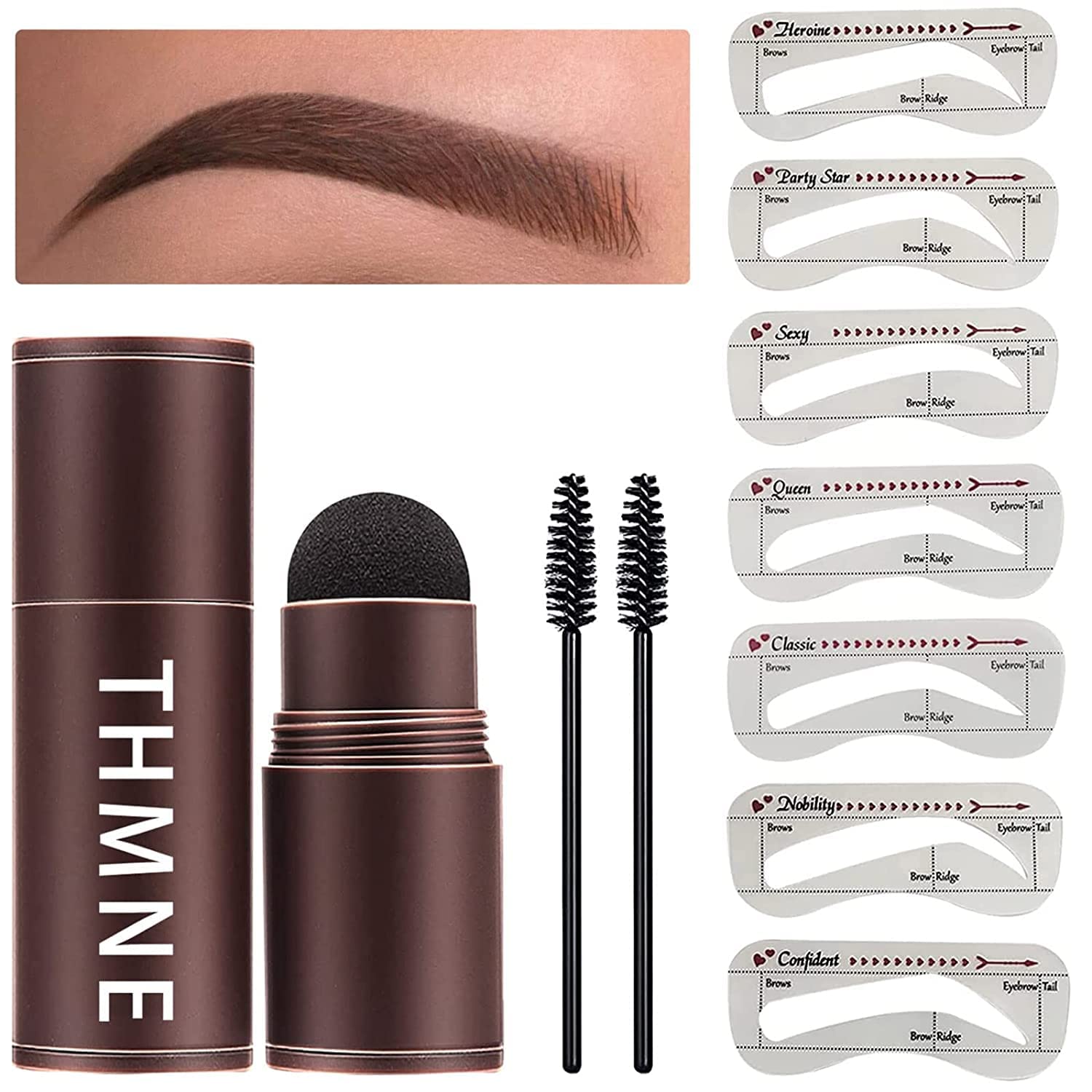 Brow Stamp Stencil Kit Brow Stamping Kit (Light Brown)