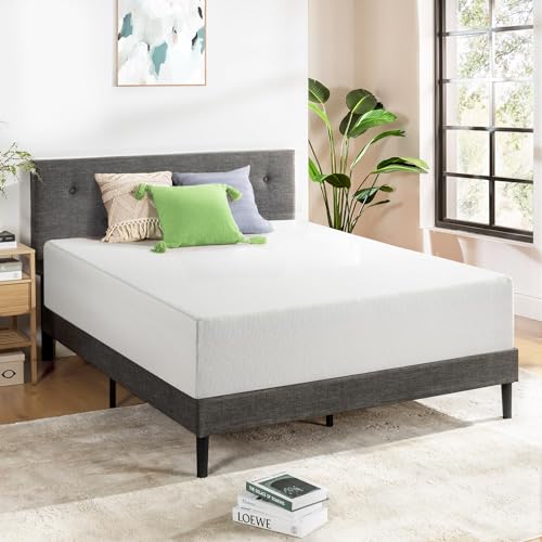 Best Price Mattress 14" Signature Green Tea Memory Foam Mattress, Queen, White