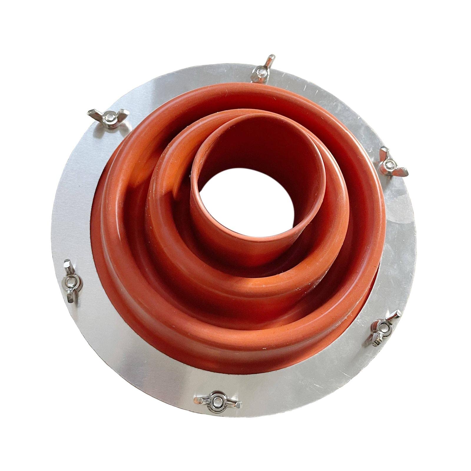 Amagogo Hot Tent Stove Jack Flexible Tent Flue Jack Chimney Fire Resistant Pipe Vent Suits 75-133mm Diameter Pipes Round Base Flue Flashing Kit