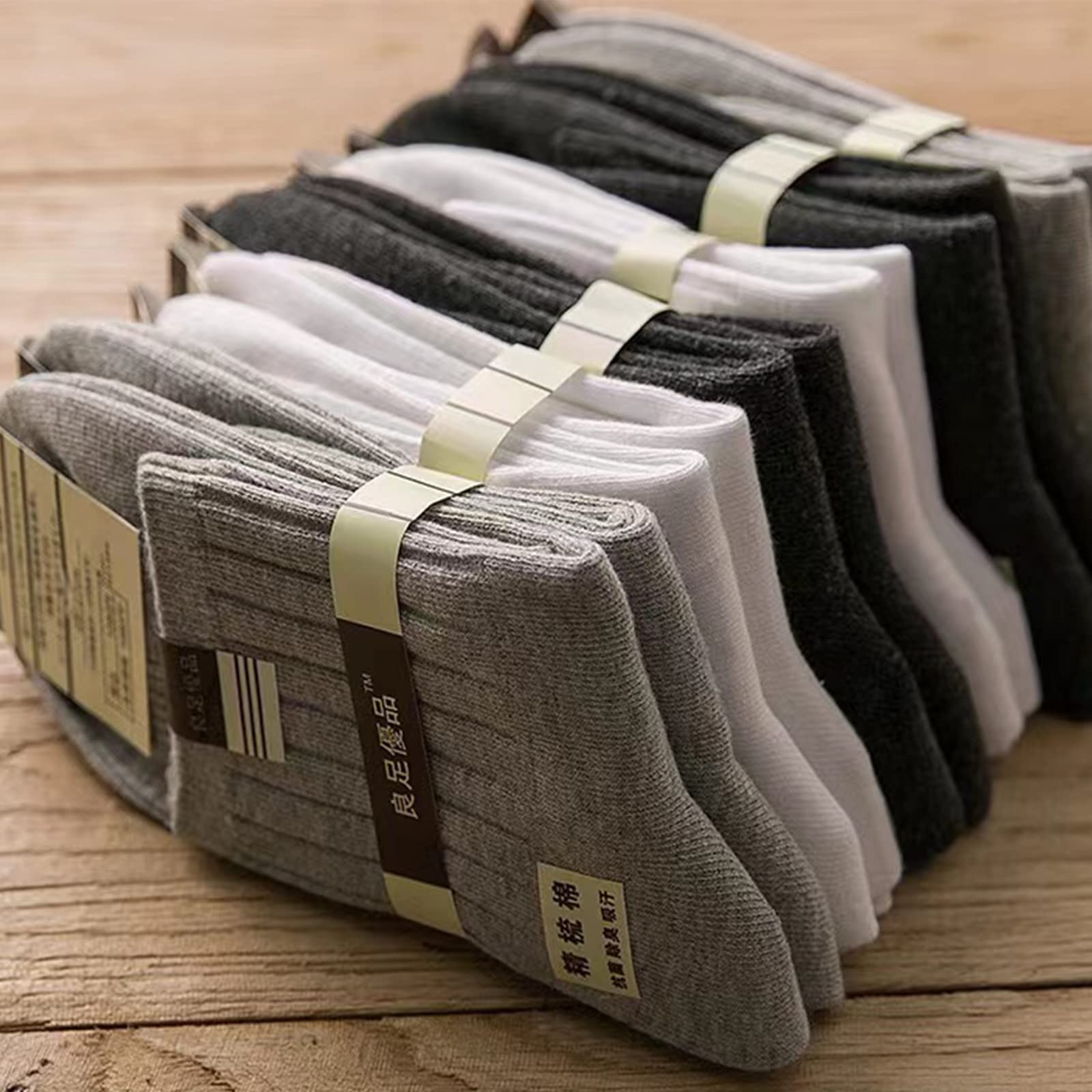Aoiuhgyt Men's classic sports cotton socks,hiking socks,crew work boots socks for men 4 pcs