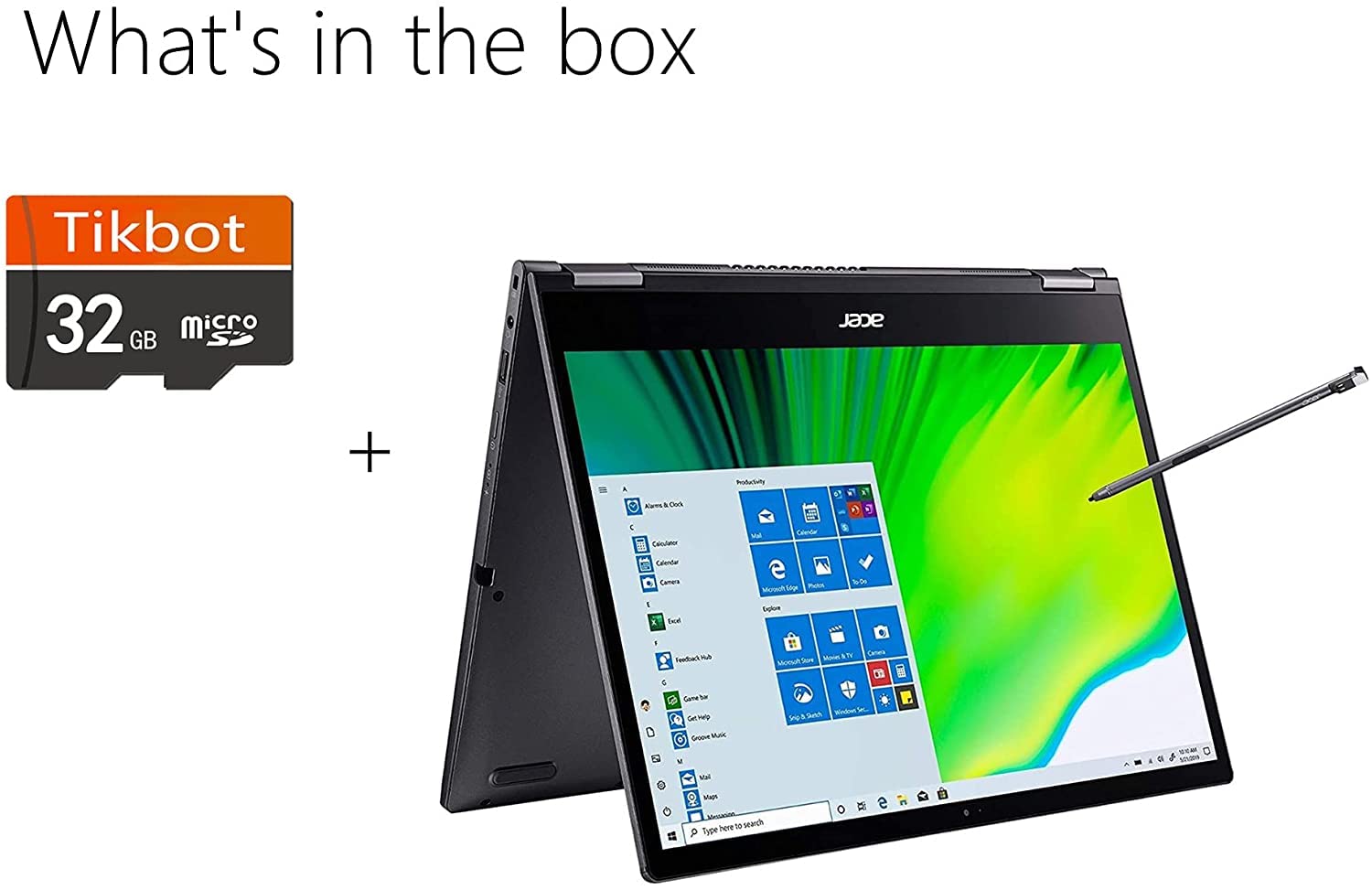 Acer Spin 5 Laptop, Intel i7-1065G7, 3:2 13.5" 2K IPS 2-in-1 Touch Display, Intel Iris Plus Graphics, Wi-Fi 6, Two Thunderbolt 3, Webcam, Active Stylus w/32G Card(16GB RAM | 1TB PCIe SSD)